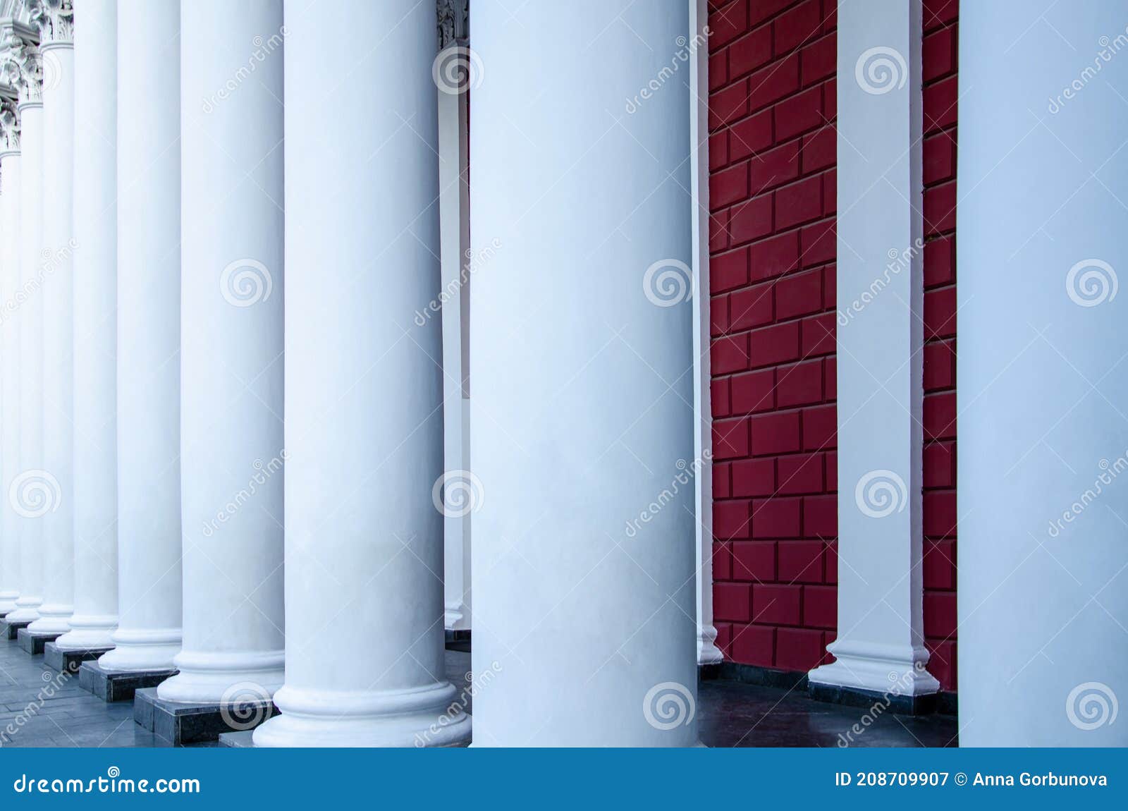 Architecture Background Classic Building with Columns Stock Image ...