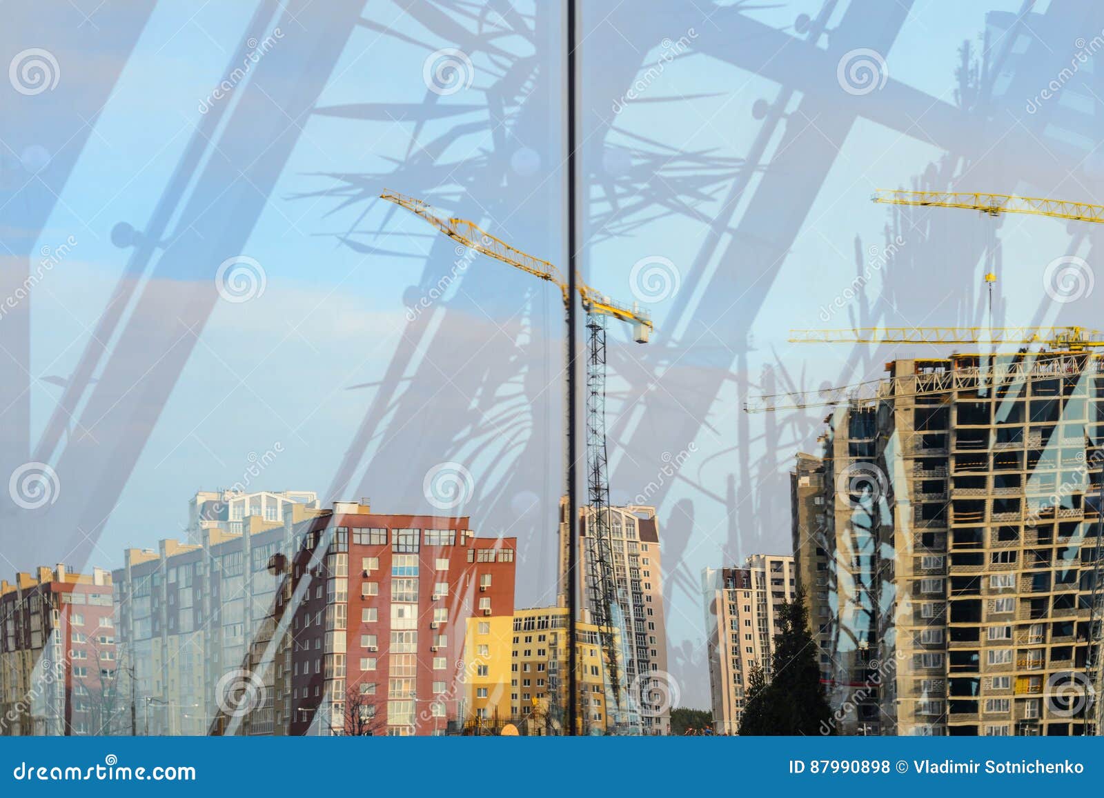 Architecture Background. Glass Facade System Stock Photo - Image of ...