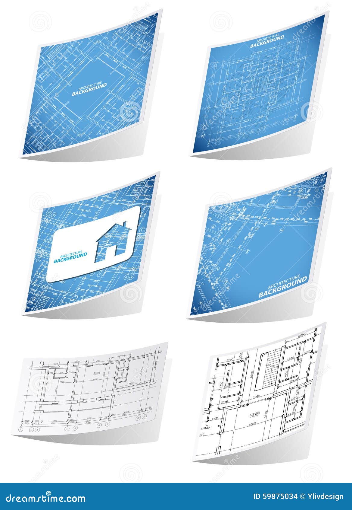 Architecture Background Sticker Set Stock Vector - Illustration of ...