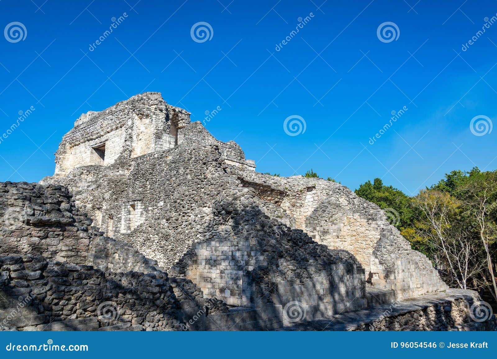Architecture in Becan, Mexico Stock Photo - Image of campeche ...