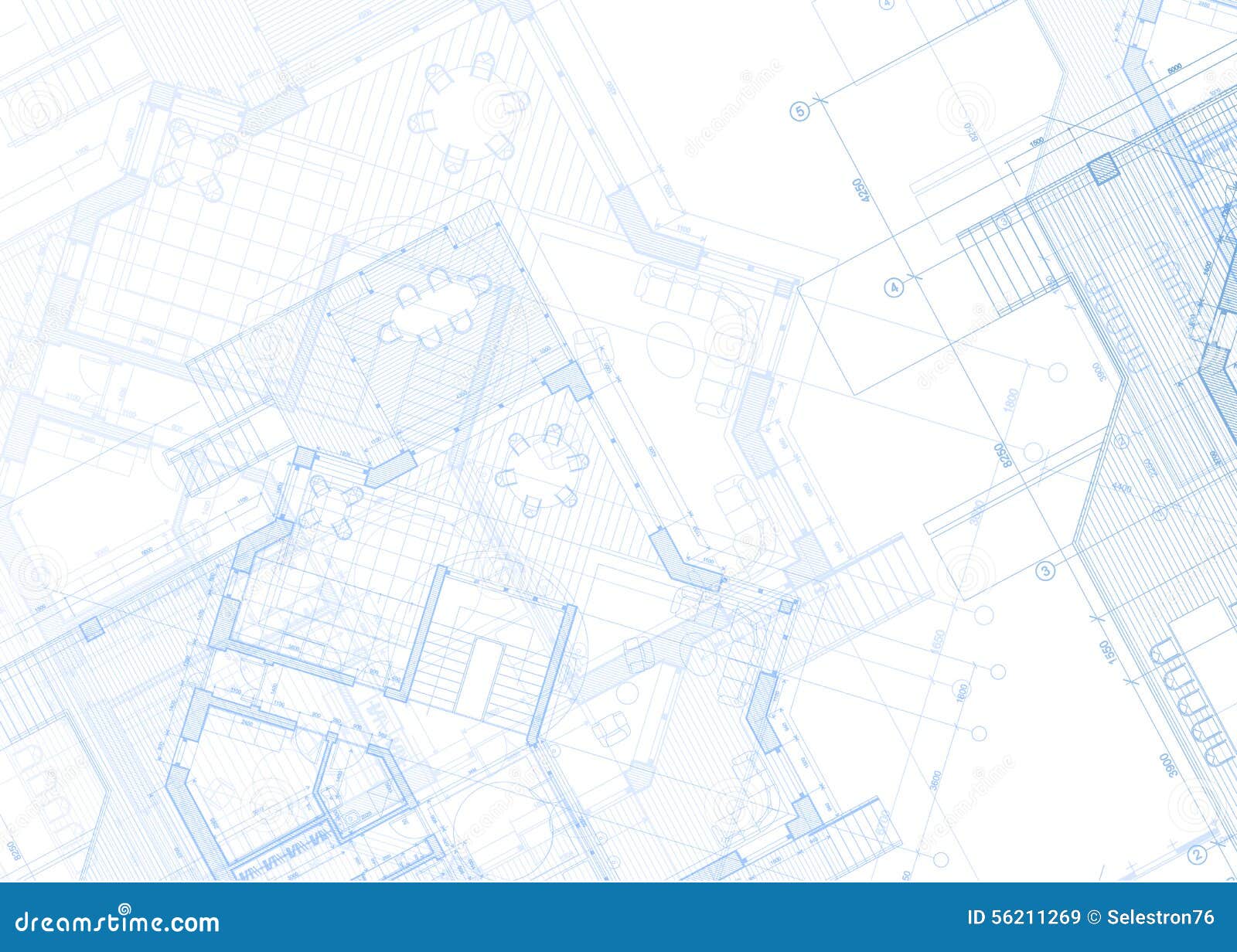 Architecture Blueprint - House Plan Stock Vector - Illustration of ...
