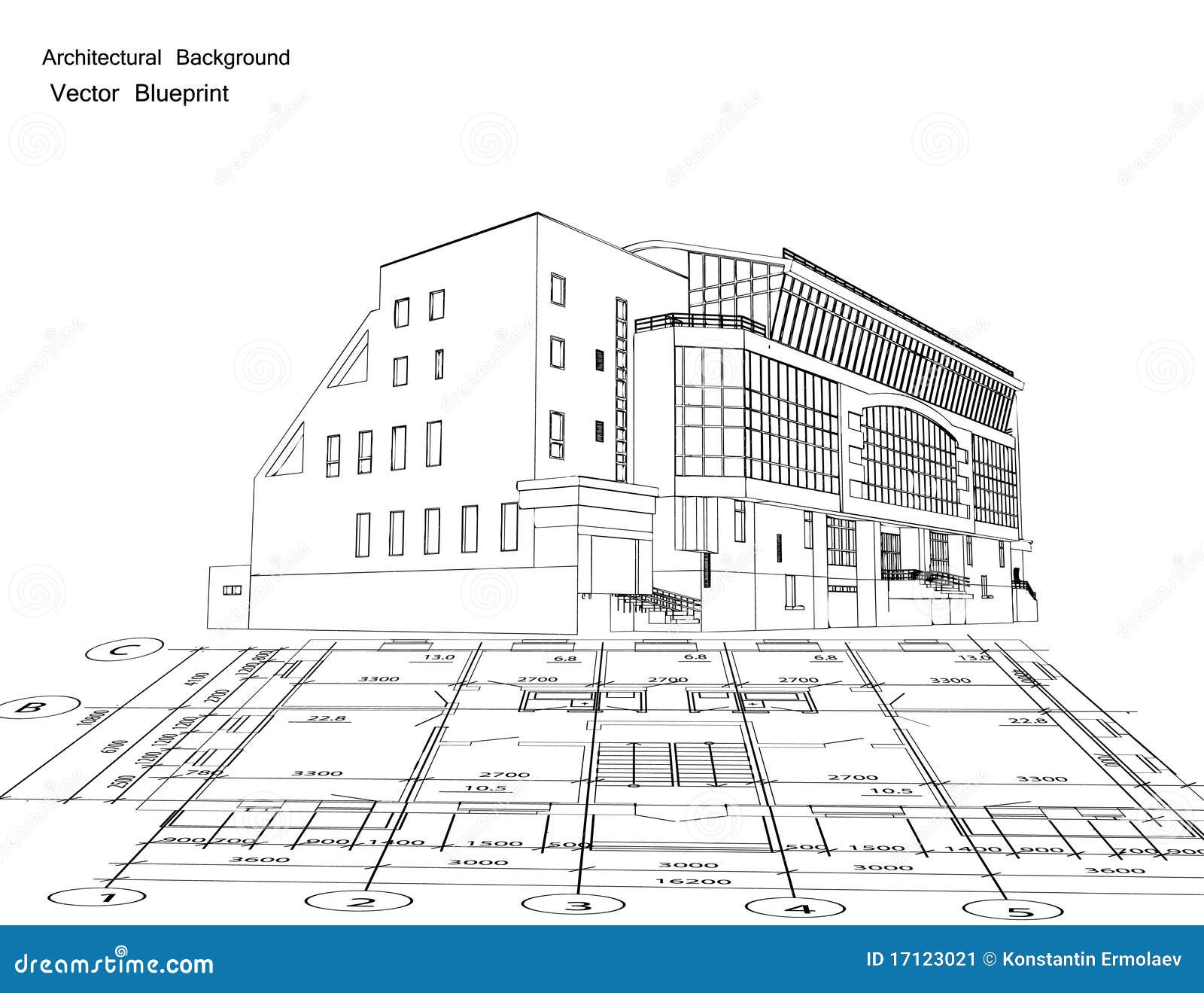 Architecture Blueprint of a House. Vector Stock Illustration ...