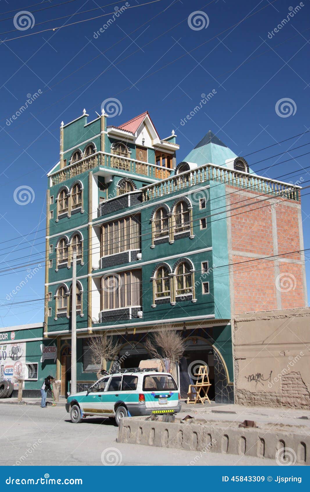 Architecture of Bolivia. Tipical Building in Uyuni Editorial Stock ...