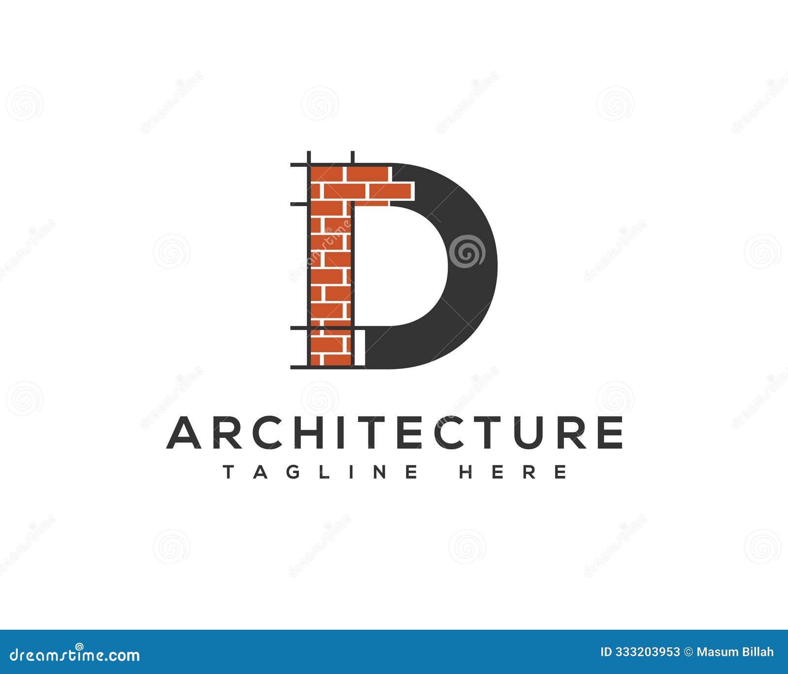 Letter D In Architecture Letter D Construction Logo For SALE