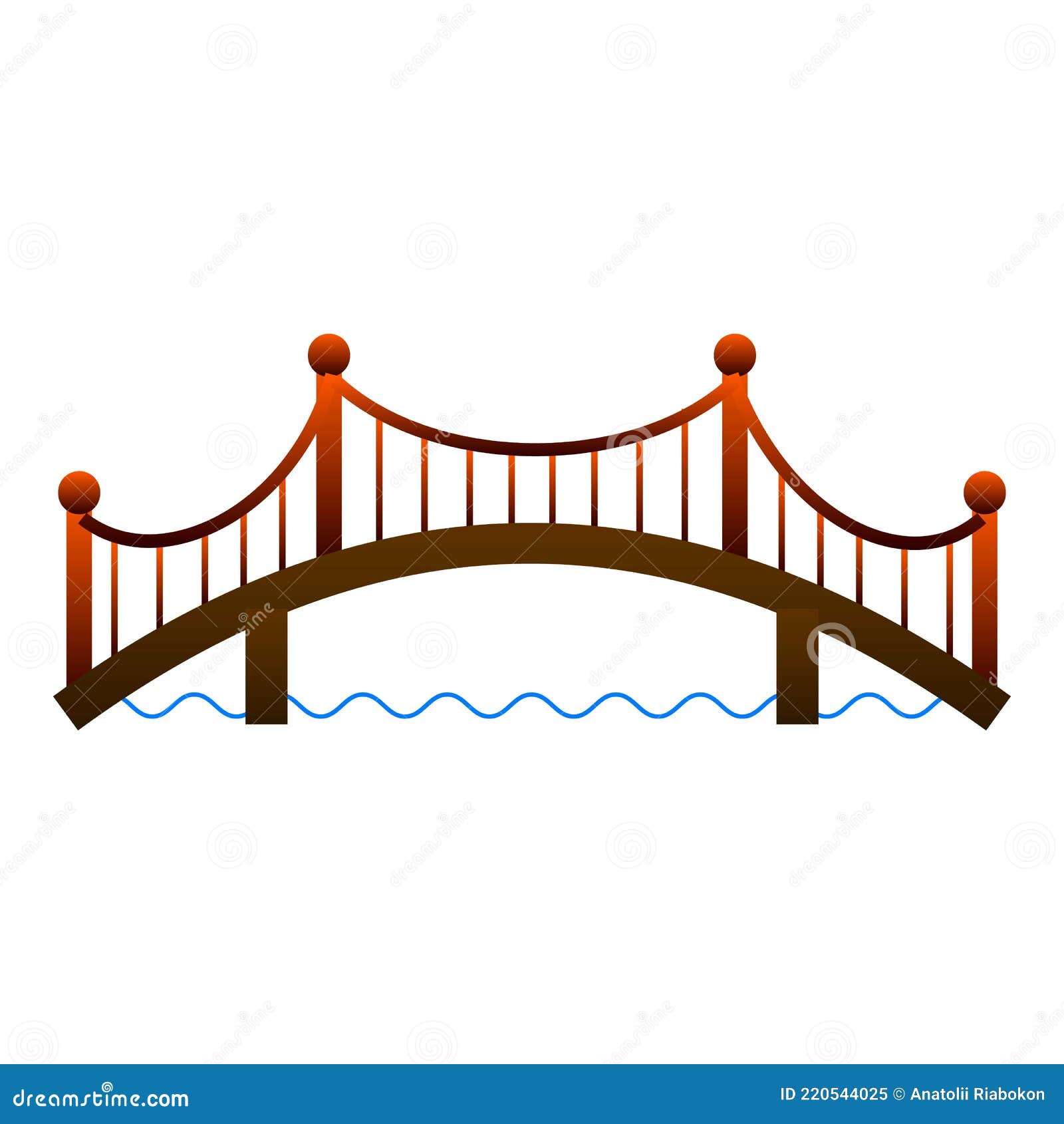 Architecture Bridge Icon, Cartoon Style Stock Vector - Illustration of ...