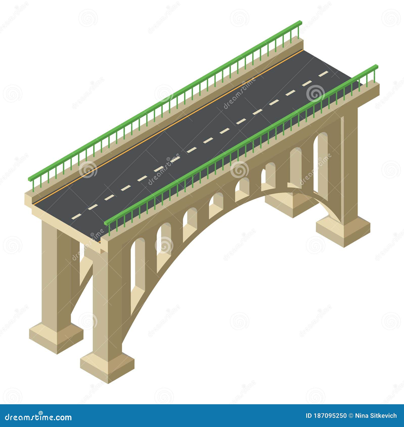 Architecture Bridge Icon, Isometric Style Stock Vector - Illustration ...