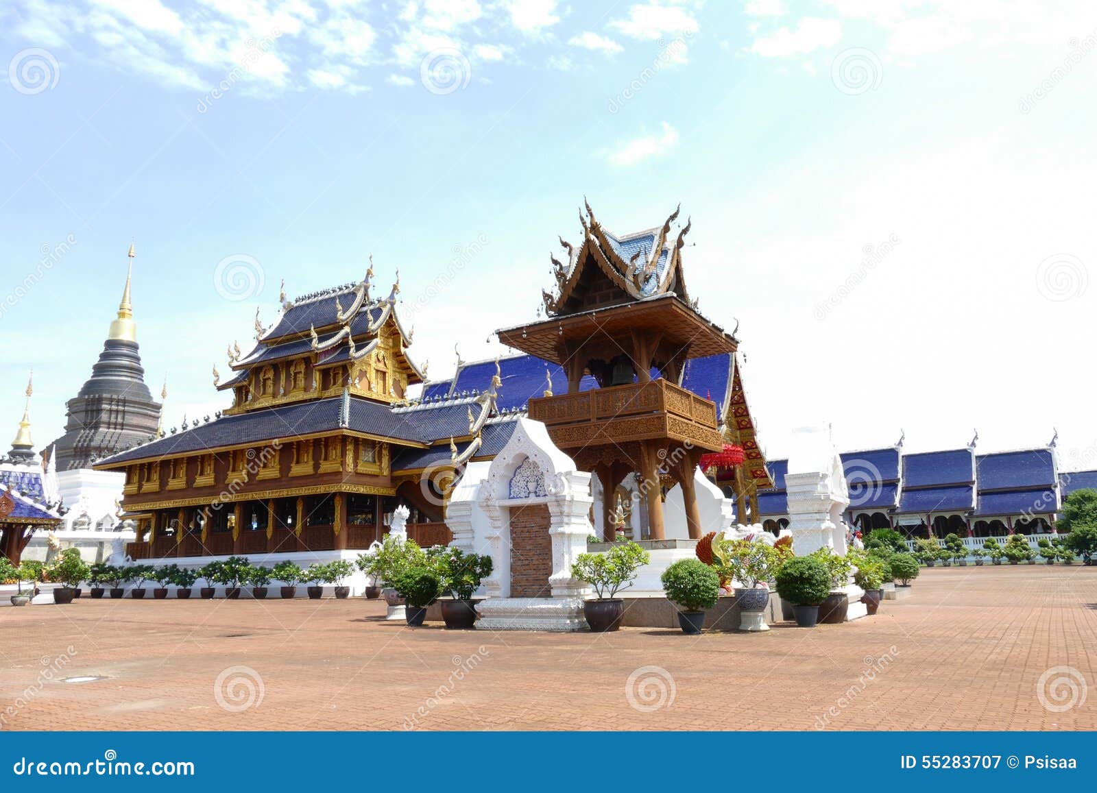 Architecture of Buddhist Church in Temple Stock Image - Image of temple ...