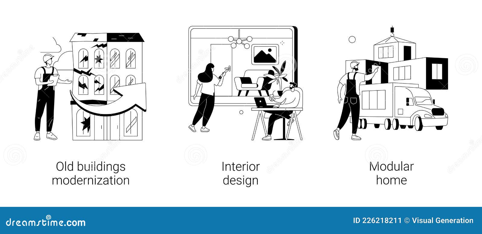 Modernization, Architecture Design Modern Poster Royalty-Free Stock ...