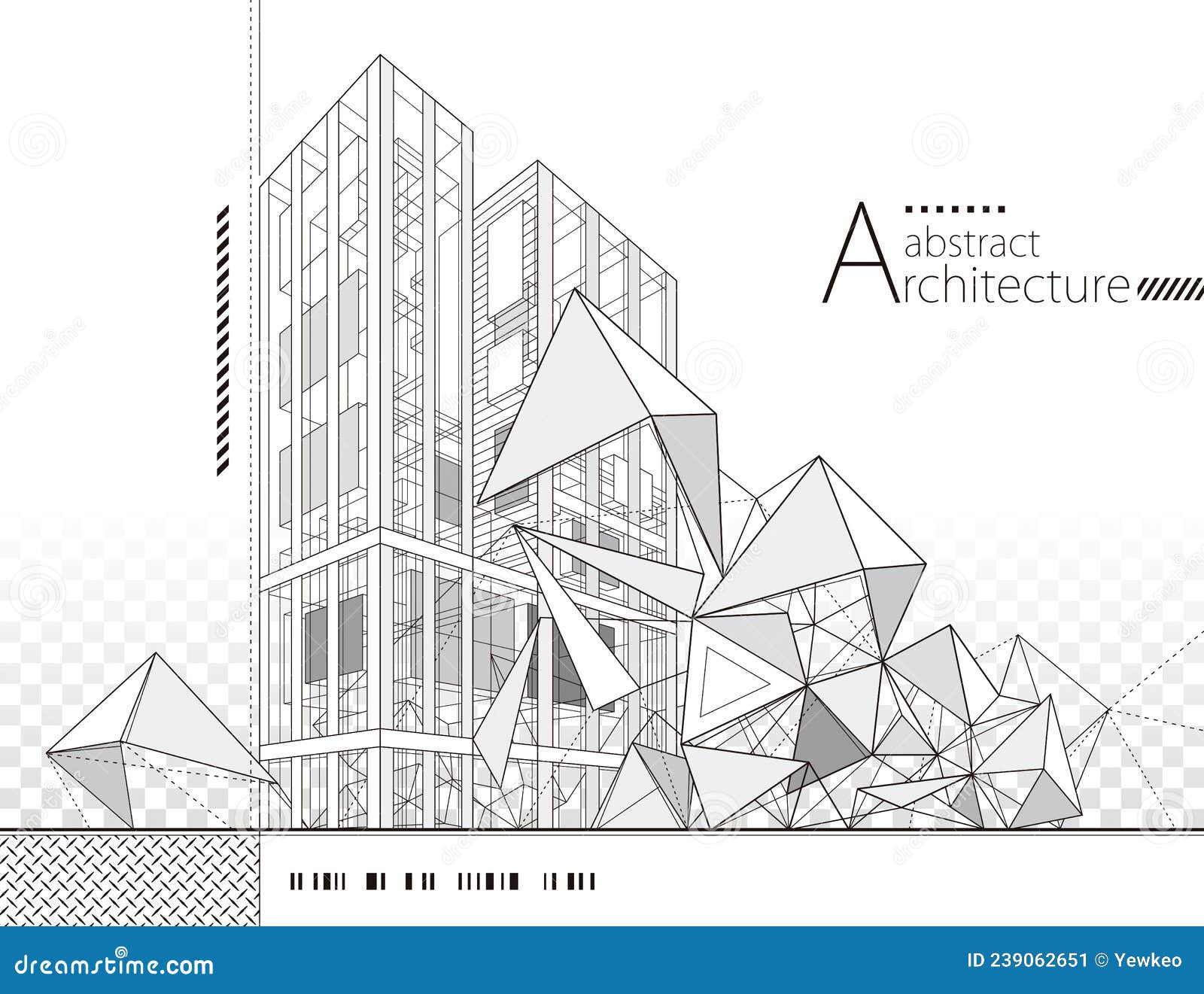 Architecture Building Construction Perspective Design, Abstract Modern ...
