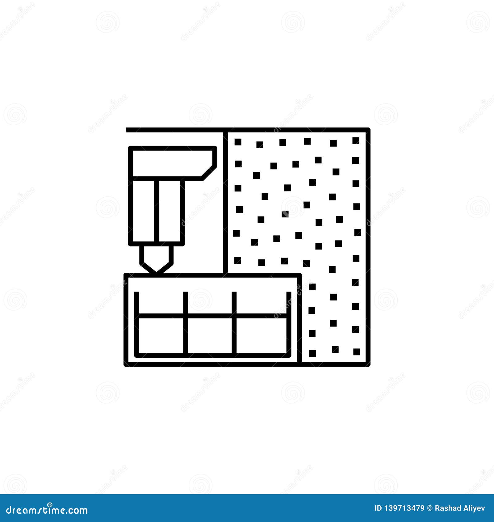 Architecture, Building, Dimensional, Printed Icon. Element of Future ...