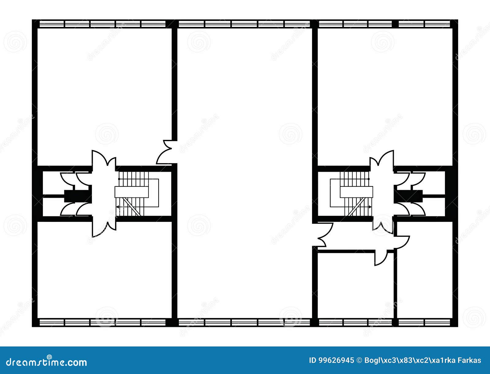Floorplan stock illustration. Illustration of life, bedroom - 99626945