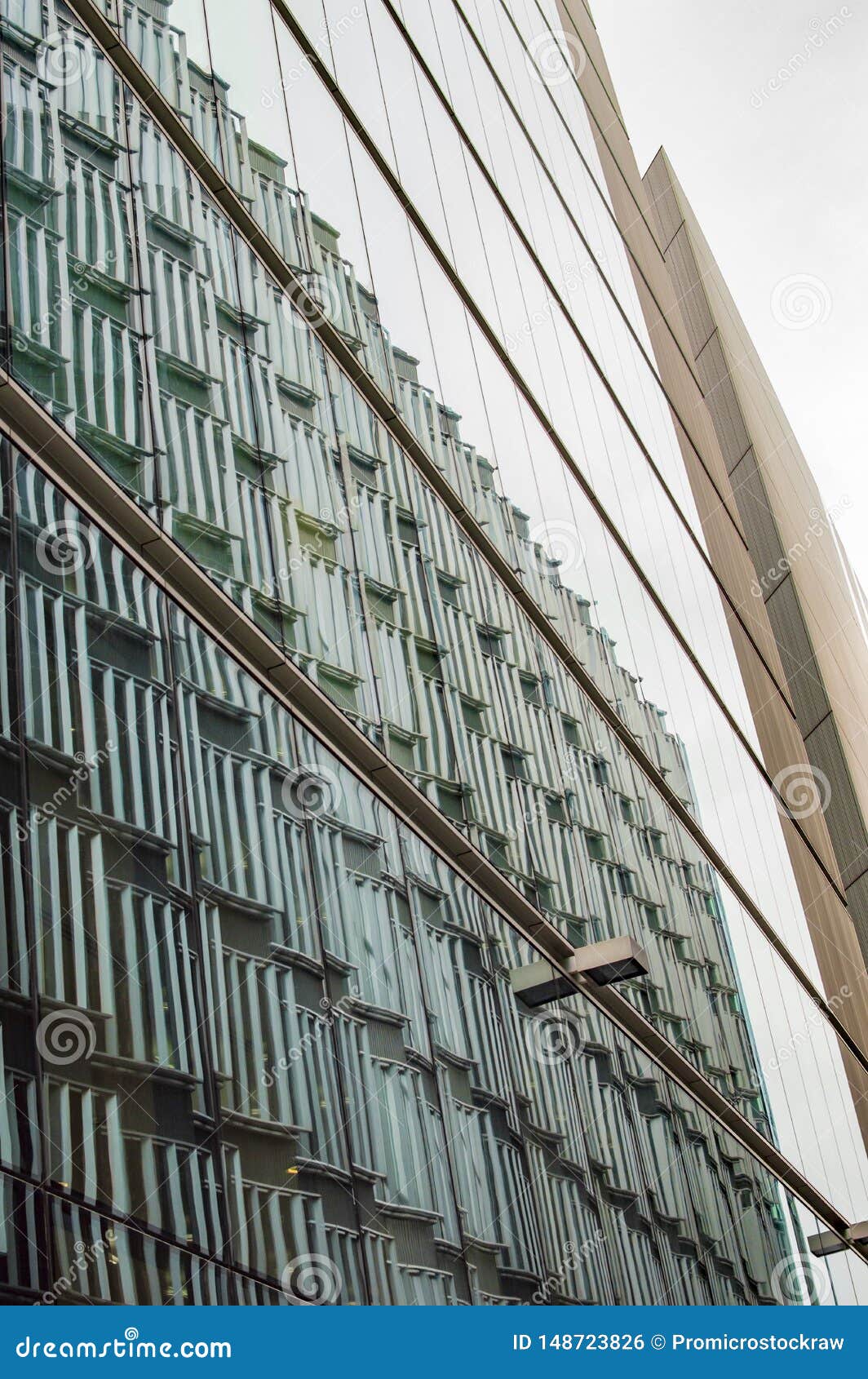 Architecture of Buildings in London with Smooth Glass Stock Photo ...