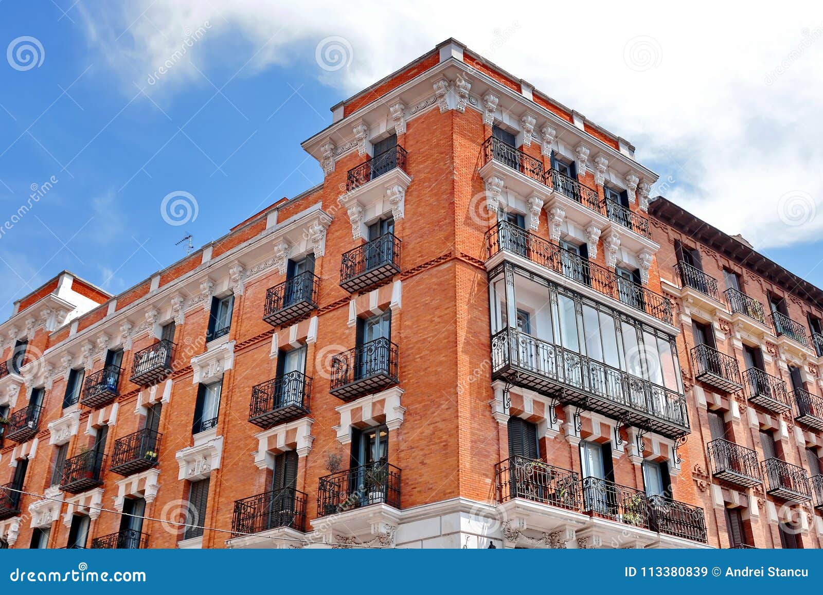 Architecture of Madrid stock image. Image of mercado - 113380839