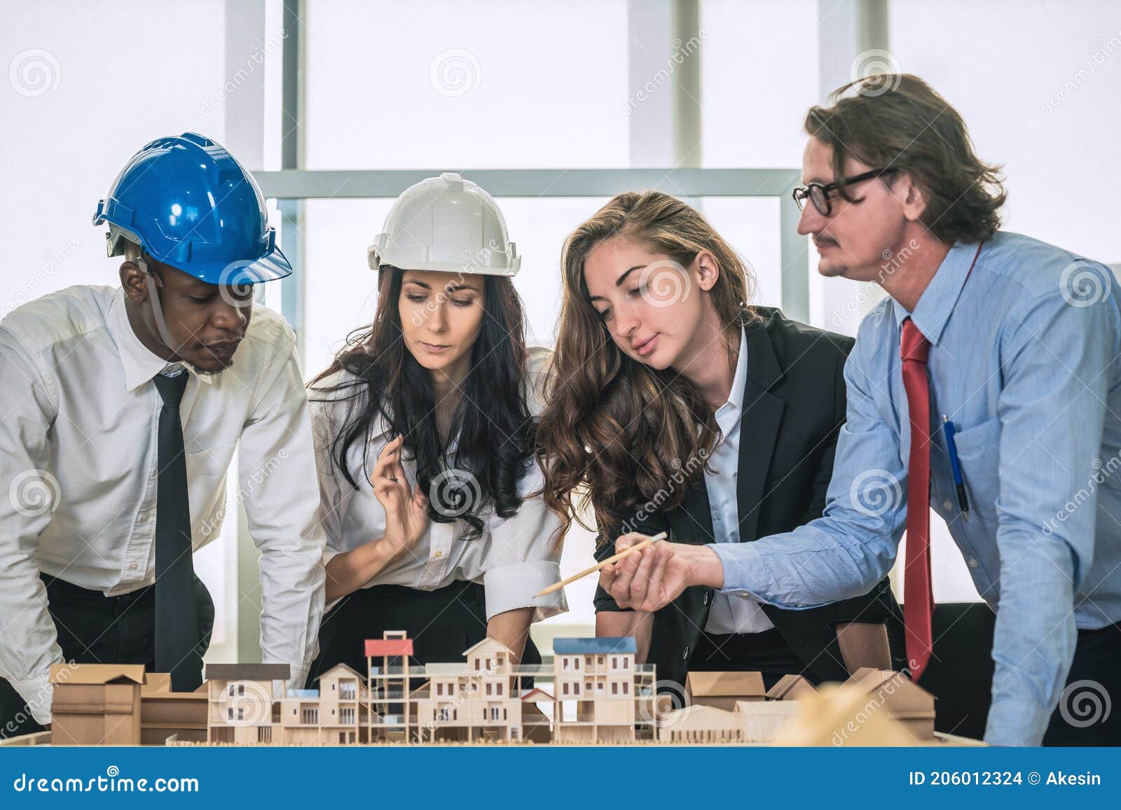 Project Architect Team Brainstorming Together for Project Design Stock ...