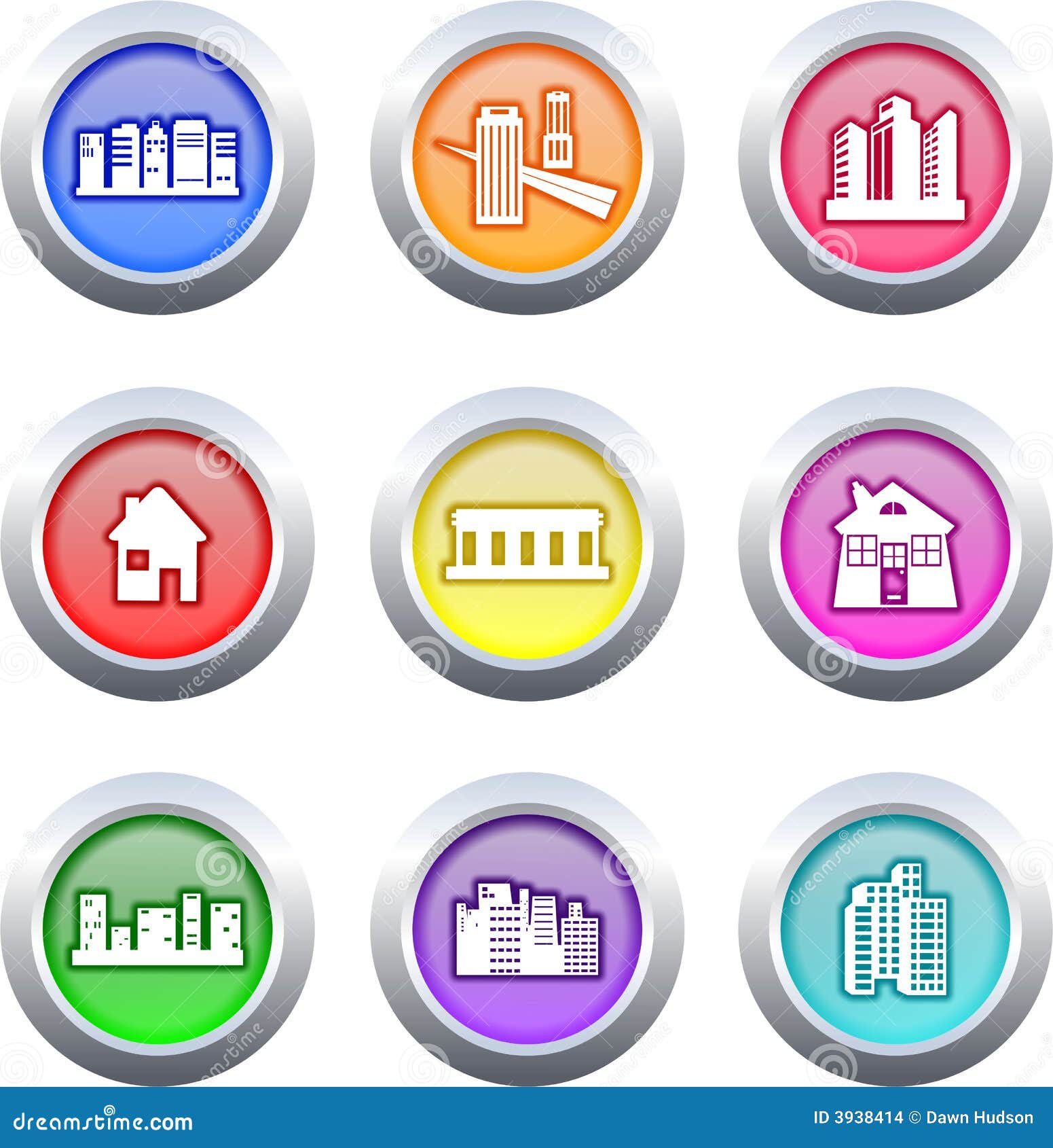 Architecture buttons stock illustration. Illustration of symbols - 3938414