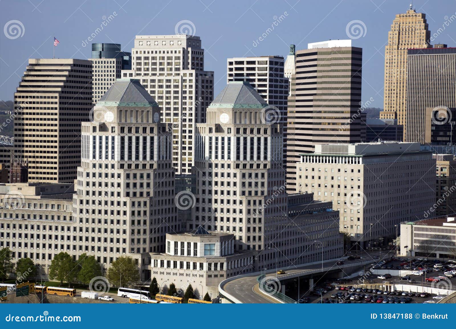 Architecture of Cincinnati stock photo. Image of river - 13847188