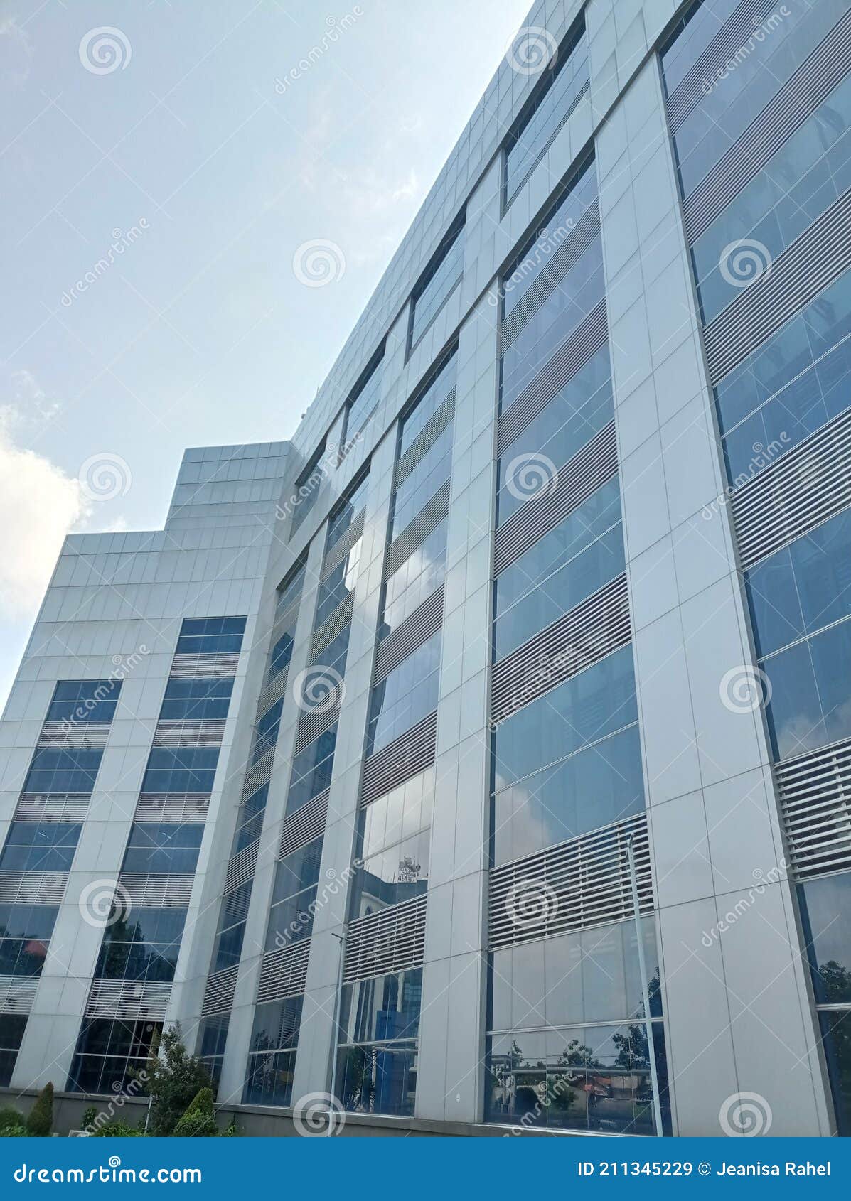 An Architecture City Building with Sunny Skies Stock Image - Image of ...