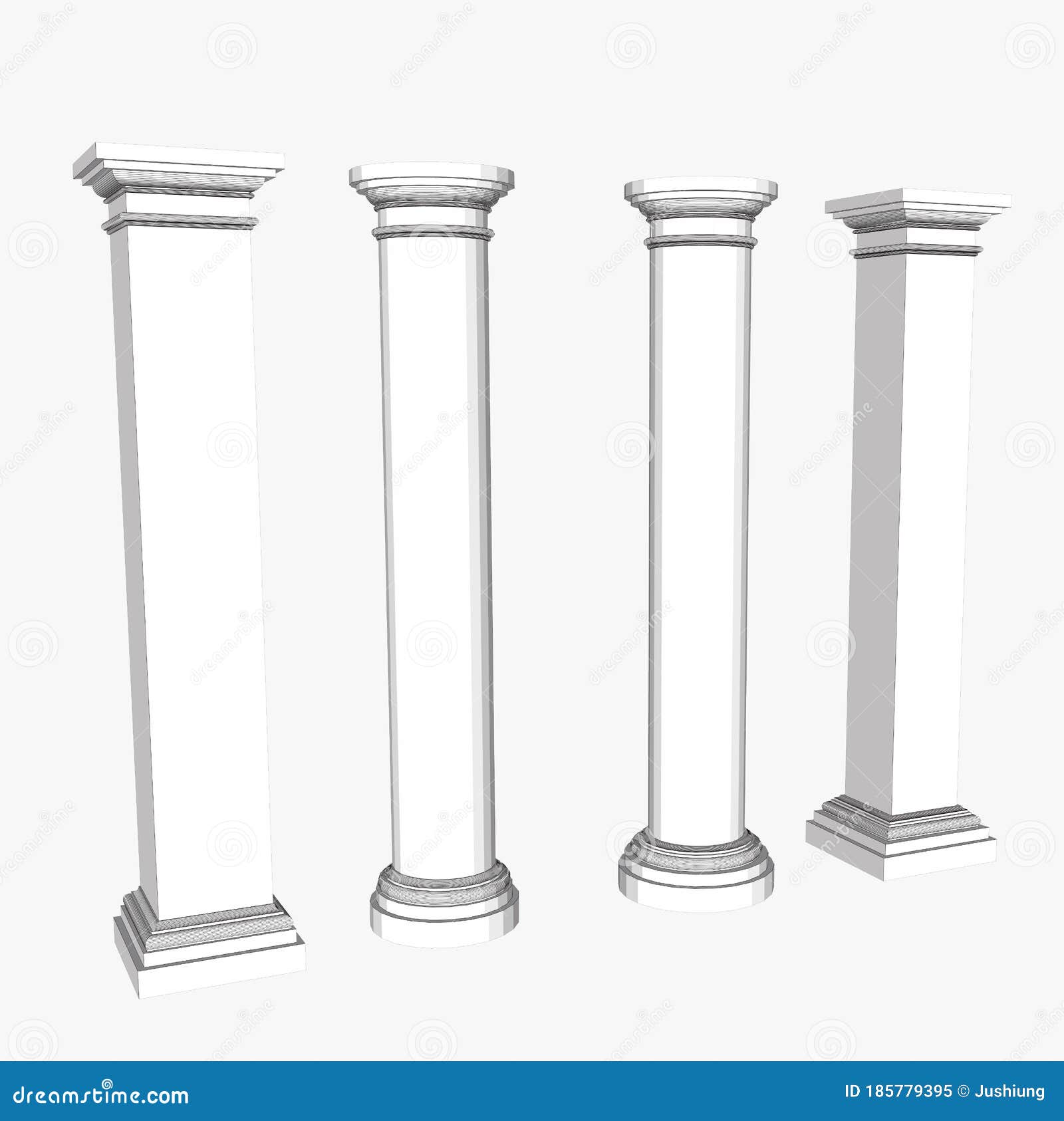 Architecture Columns Details Vector Image,architectural Decoration ...