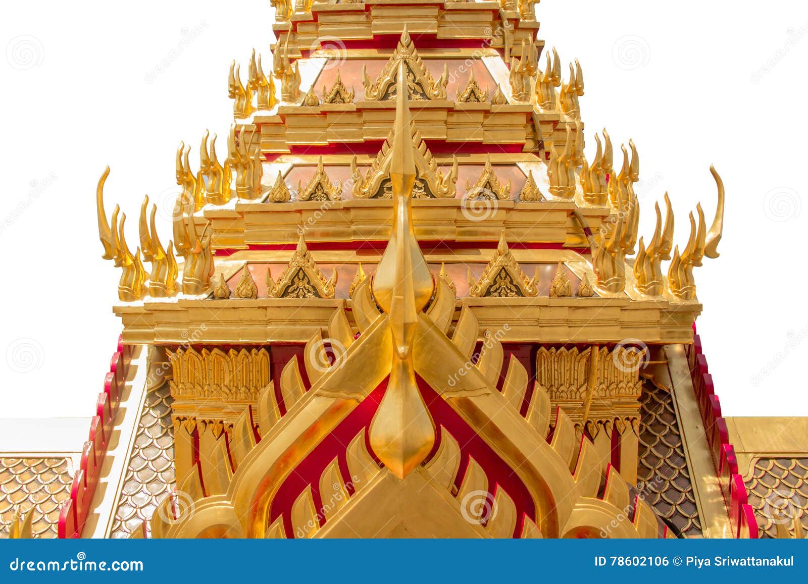 Architecture Composition of Thai Temple Stock Photo - Image of detail ...