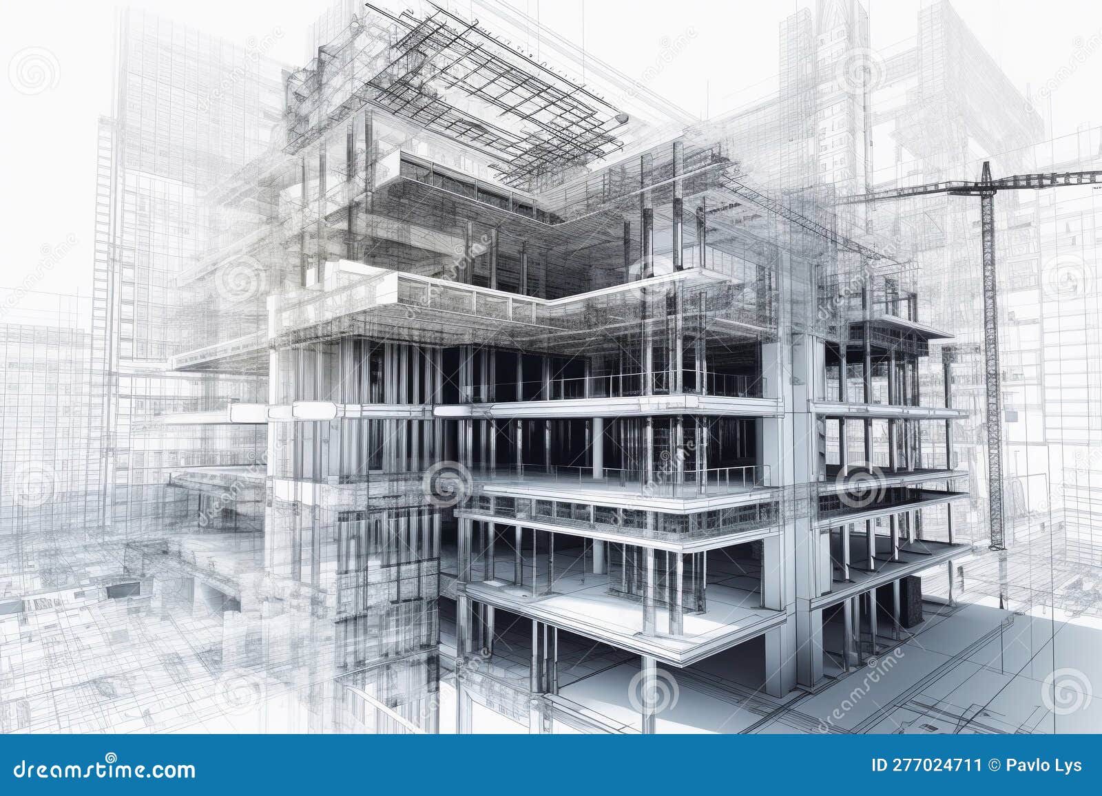 Architecture and Construction. AI Generated Stock Illustration ...