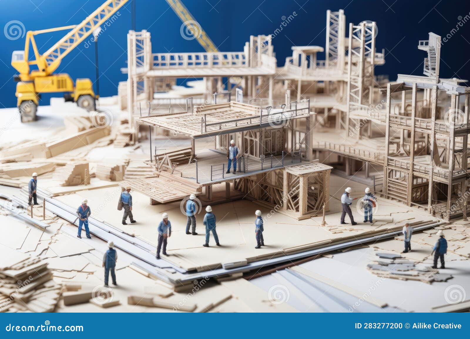 Architecture and Construction Concept. Miniature Model of a ...
