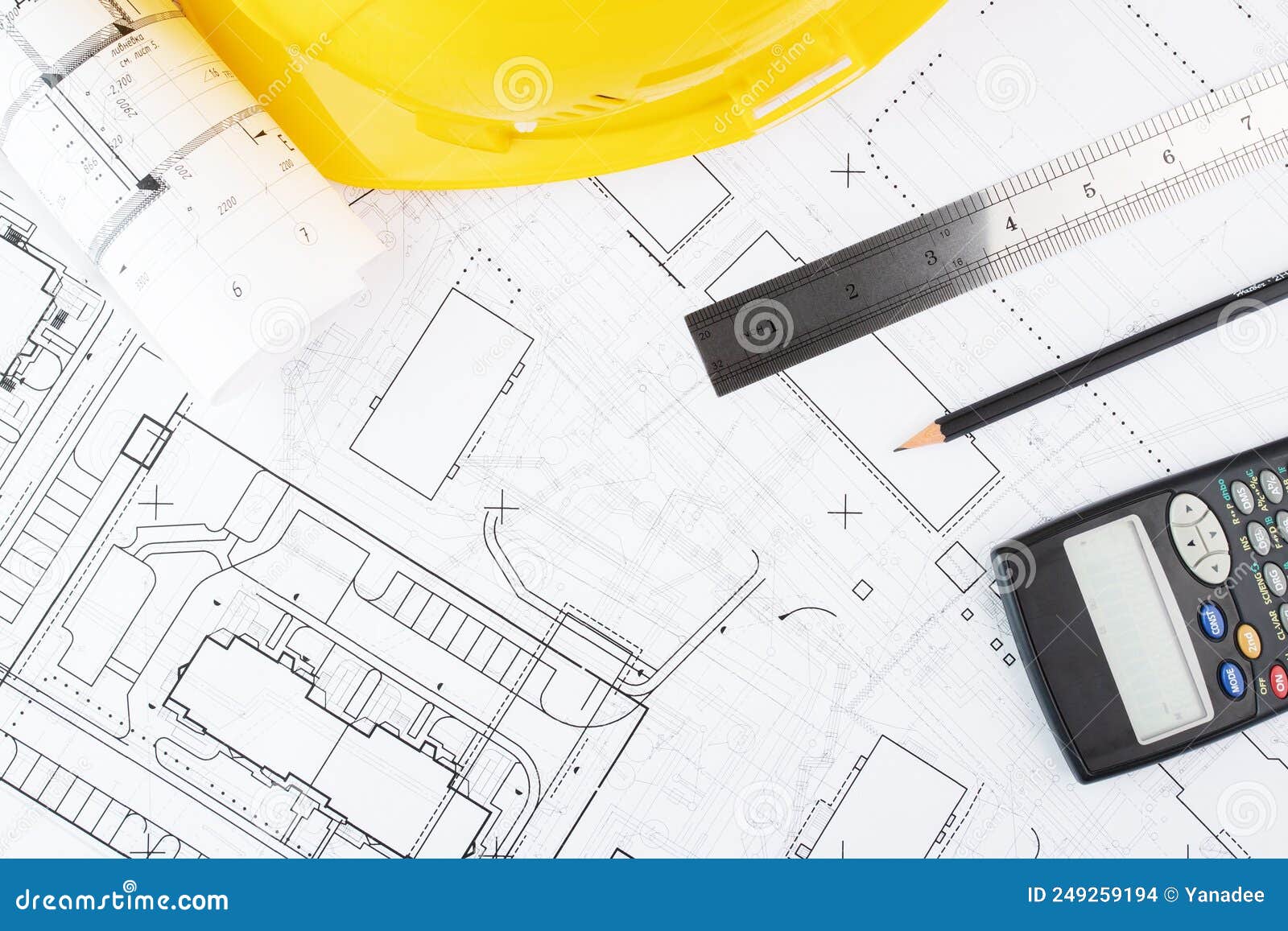 Architecture and Construction. Workplace of the Architect-architectural ...