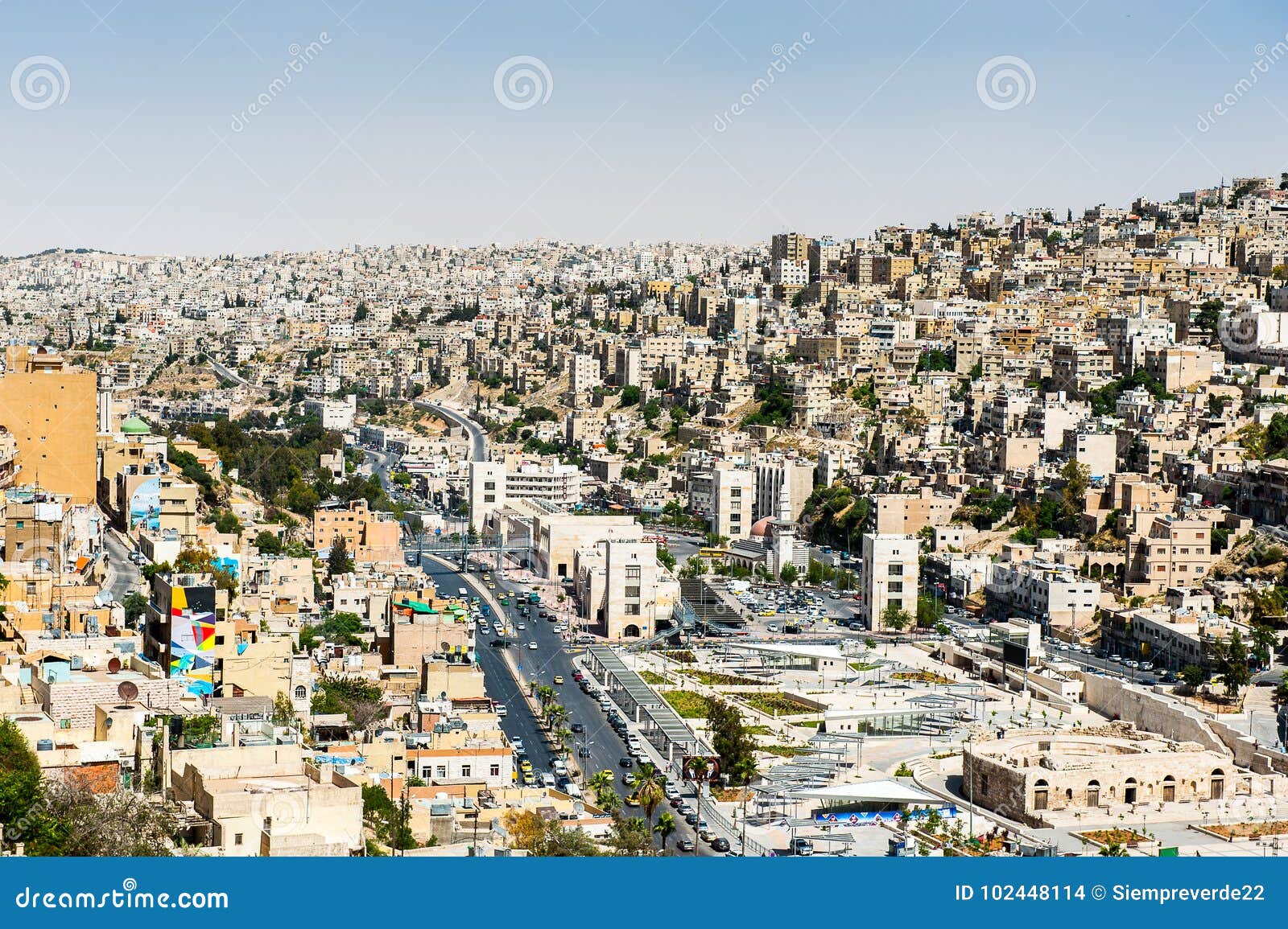 Architecture D'Amman, Jordanie Photo stock - Image du capitale, amman ...