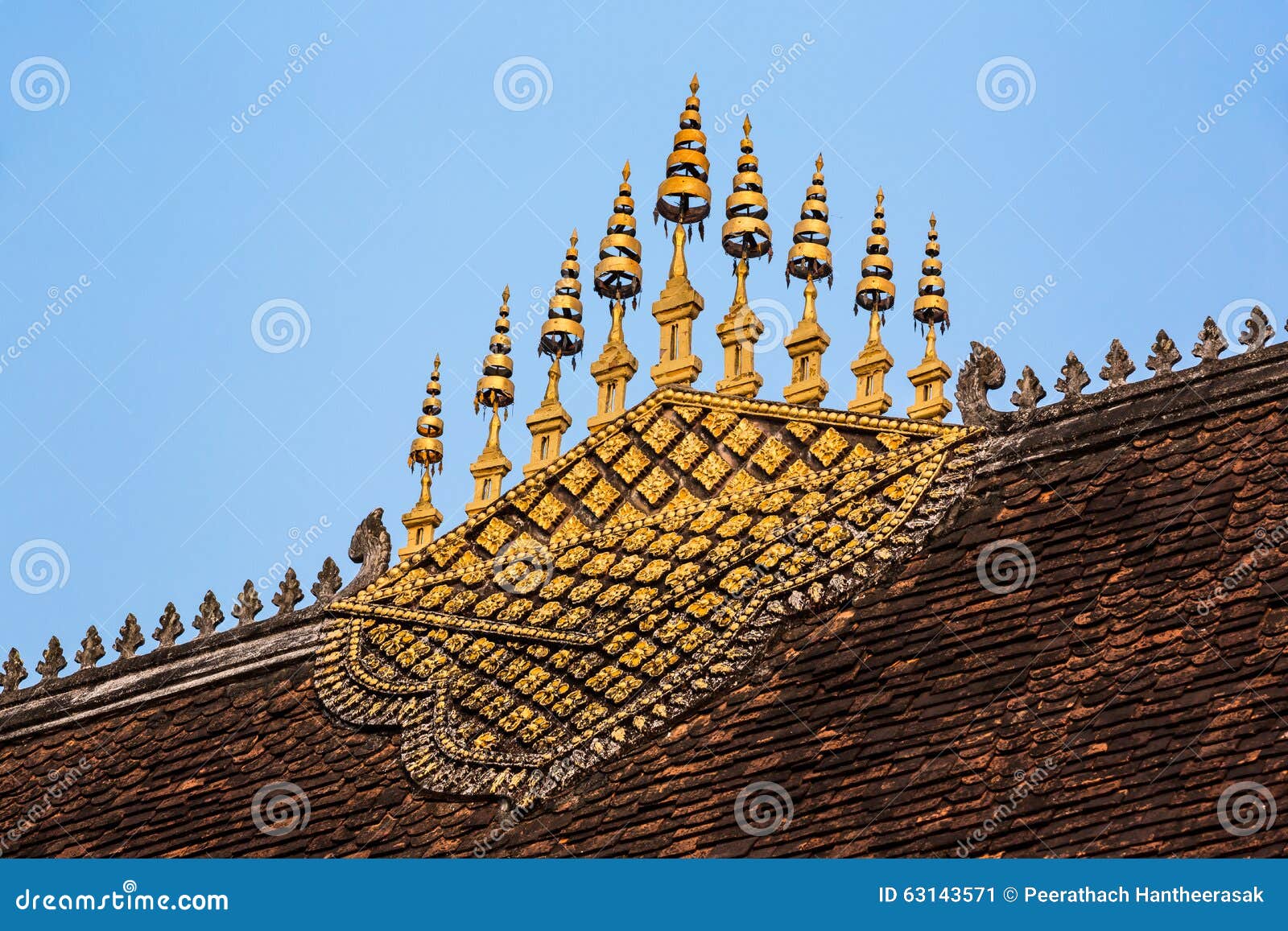 Architecture De Toit De Temple - Luang Prabang, Laos Image stock ...
