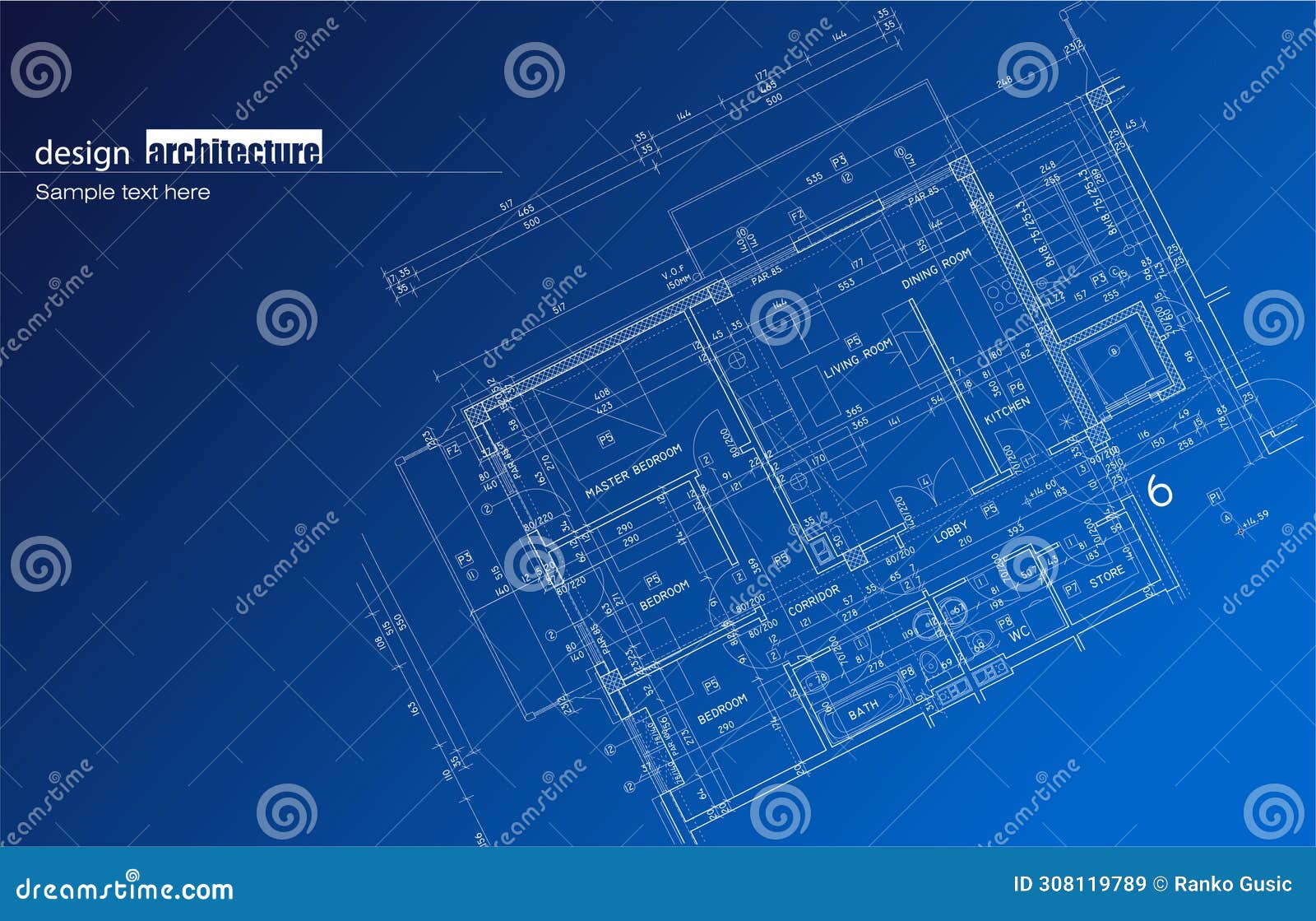 Layot of the Flat. Architecture of the Private House and Apartment in ...