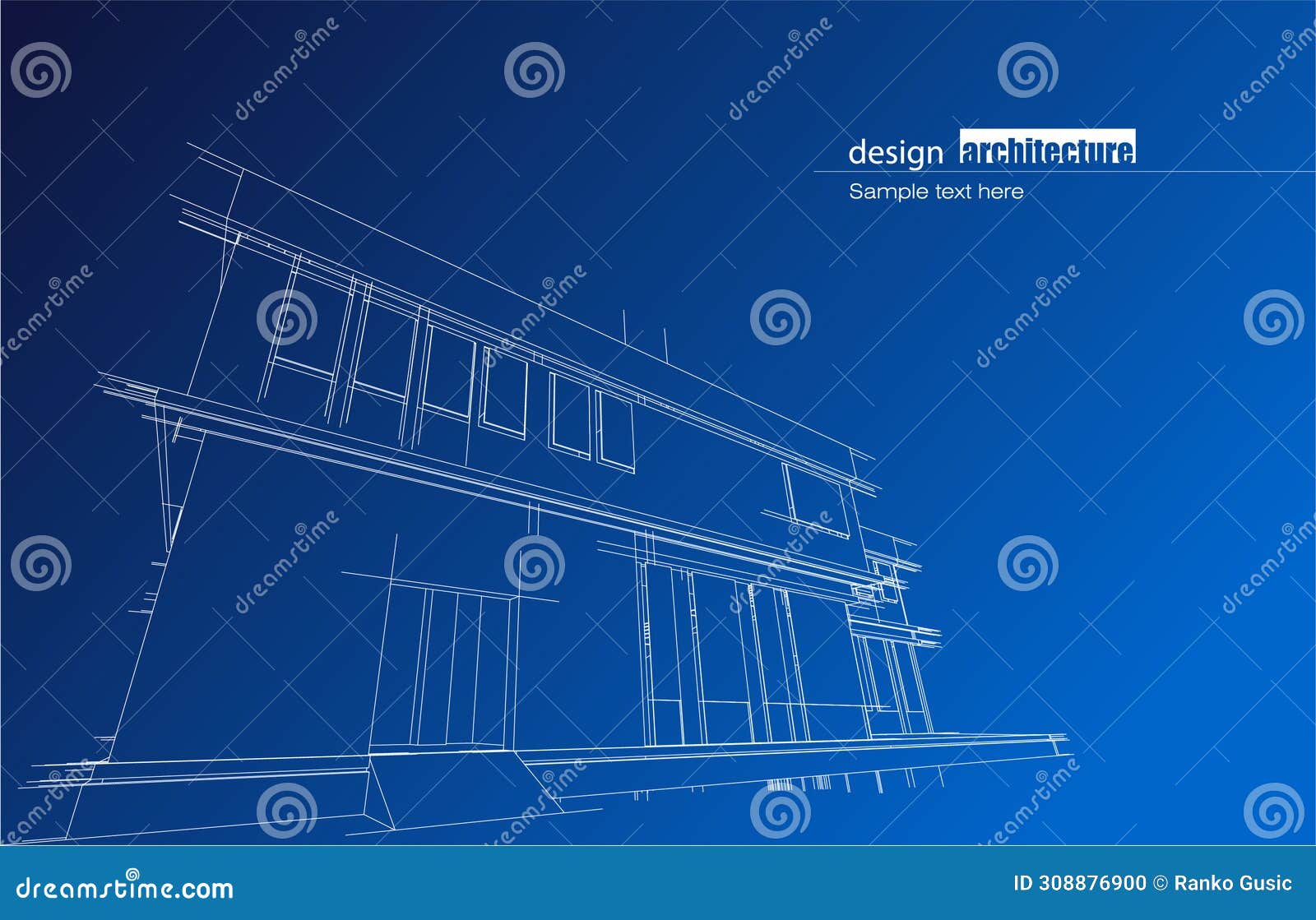 Architectural Concept of the Cubic Structural Facade in Wire Frame ...