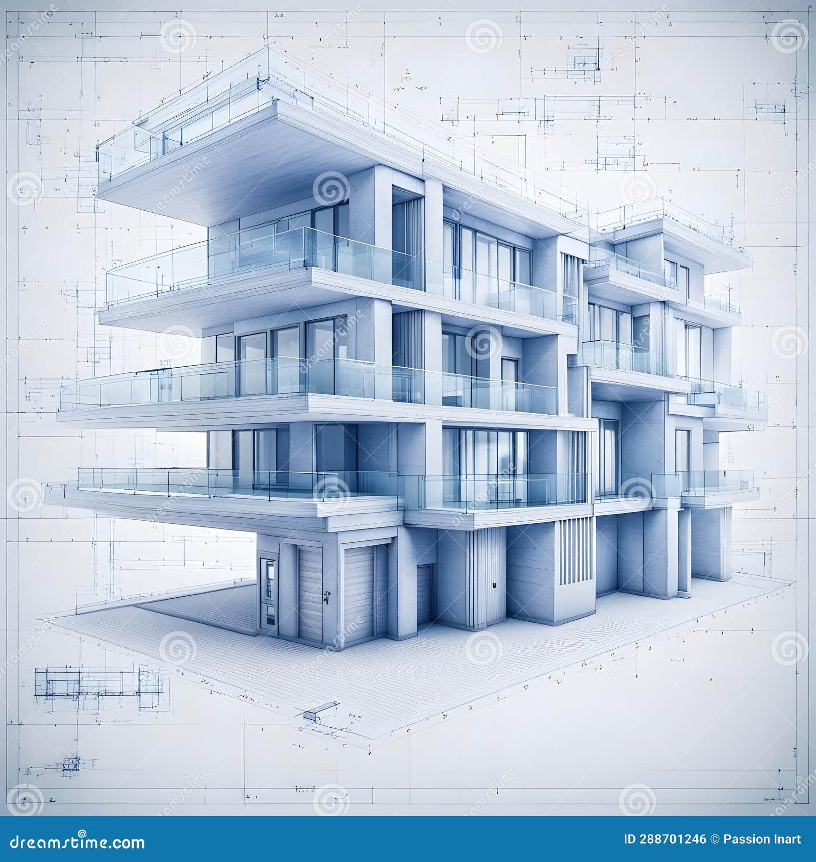 Architecture Design Blueprint Plan Illustration of a Plan Stock ...