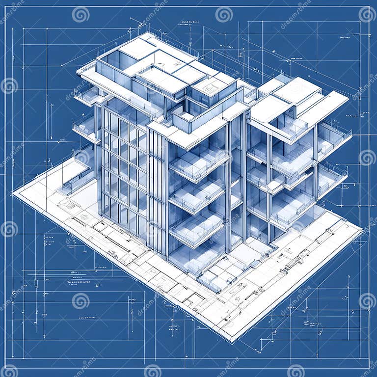 Architecture Design Blueprint Plan Illustration of a Plan Stock ...