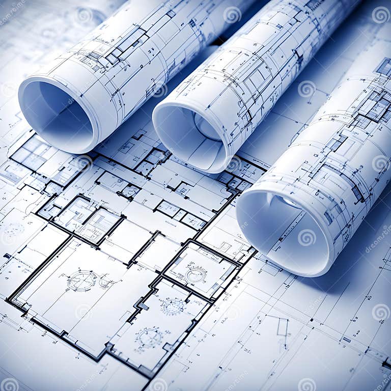 Architecture Design Blueprint Plan Illustration of a Plan Stock ...