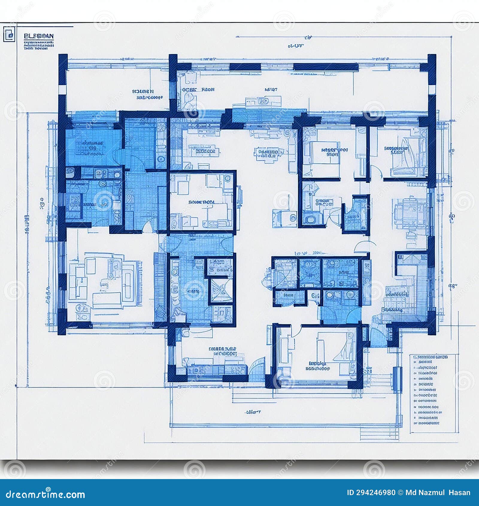 Architecture Design: Blueprint Plan - Illustration of a Plan Stock ...