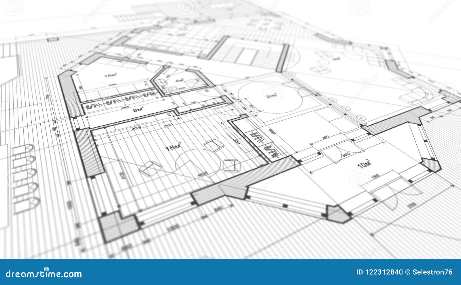 Architecture Design: Blueprint Plan - Illustration of a Plan Mod Stock ...