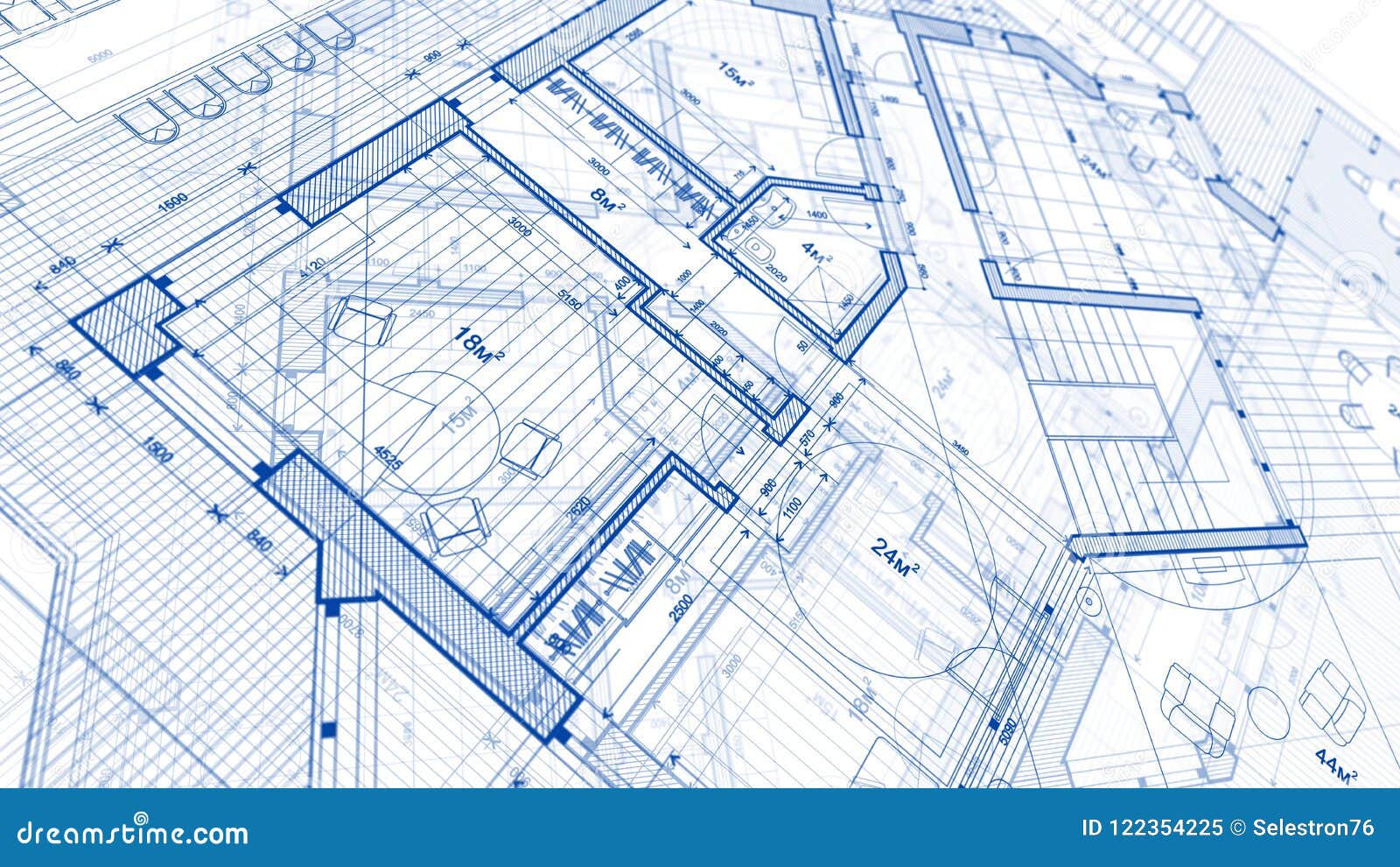 Architecture Design: Blueprint Plan - Illustration of a Plan Mod Stock ...