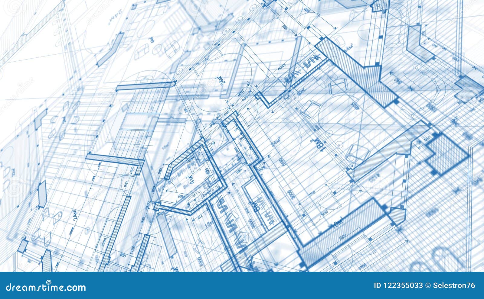 Architecture Design: Blueprint Plan - Illustration Of A Plan Mod ...
