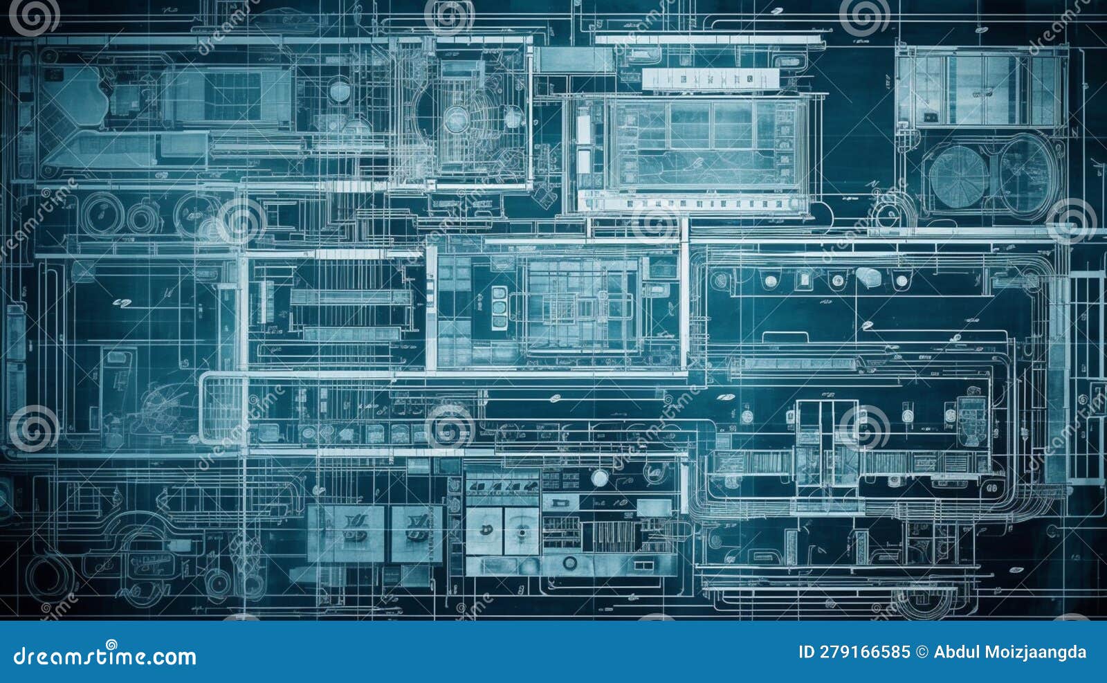 Architecture Design Blueprint Plan Illustration of a Plan Modern ...