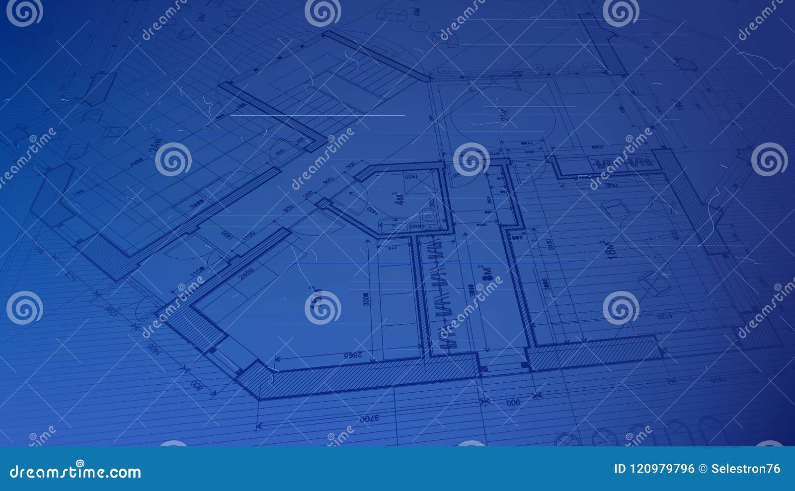 Architecture Design: Blueprint Plan - Vector Illustration Stock Vector ...