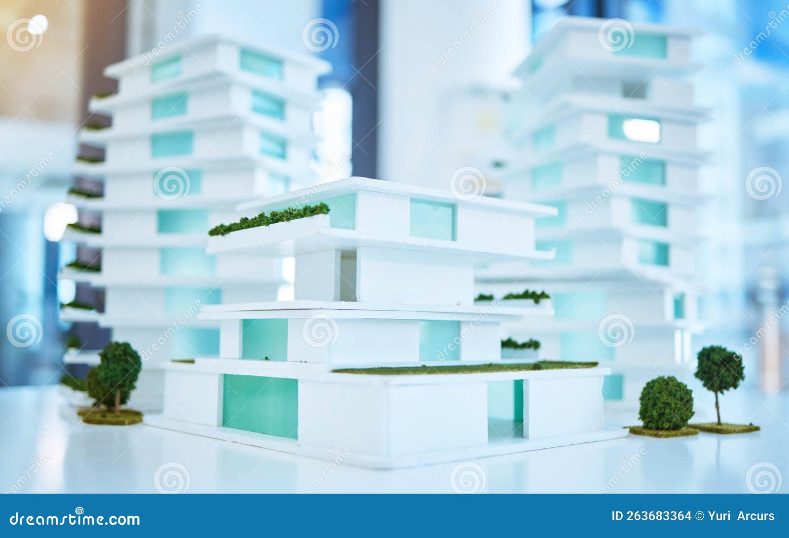 Architecture, Design and Construction Site Model of 3d Building Project ...
