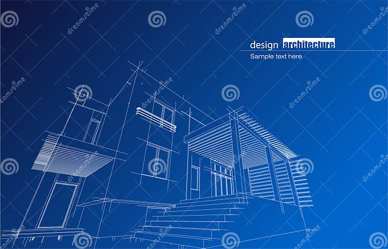 Architecture Design of Residence and Public Buildings. Side and Layout ...