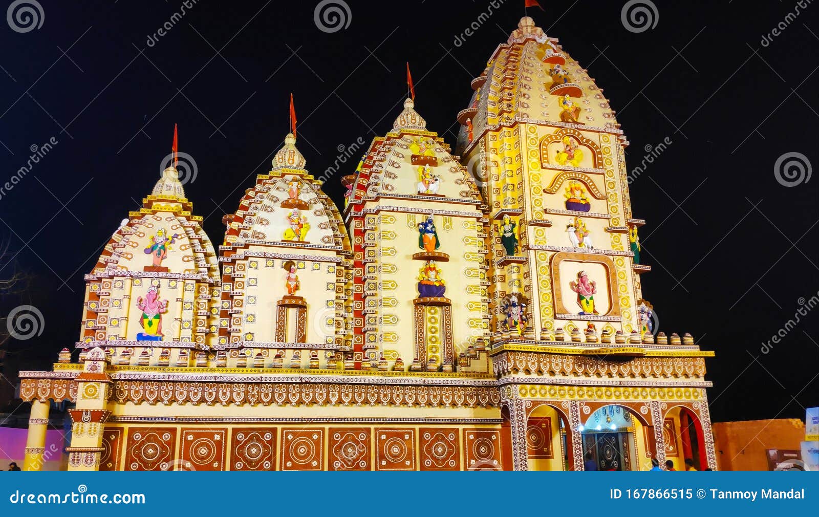Architecture design pandal stock image. Image of colureful - 167866515