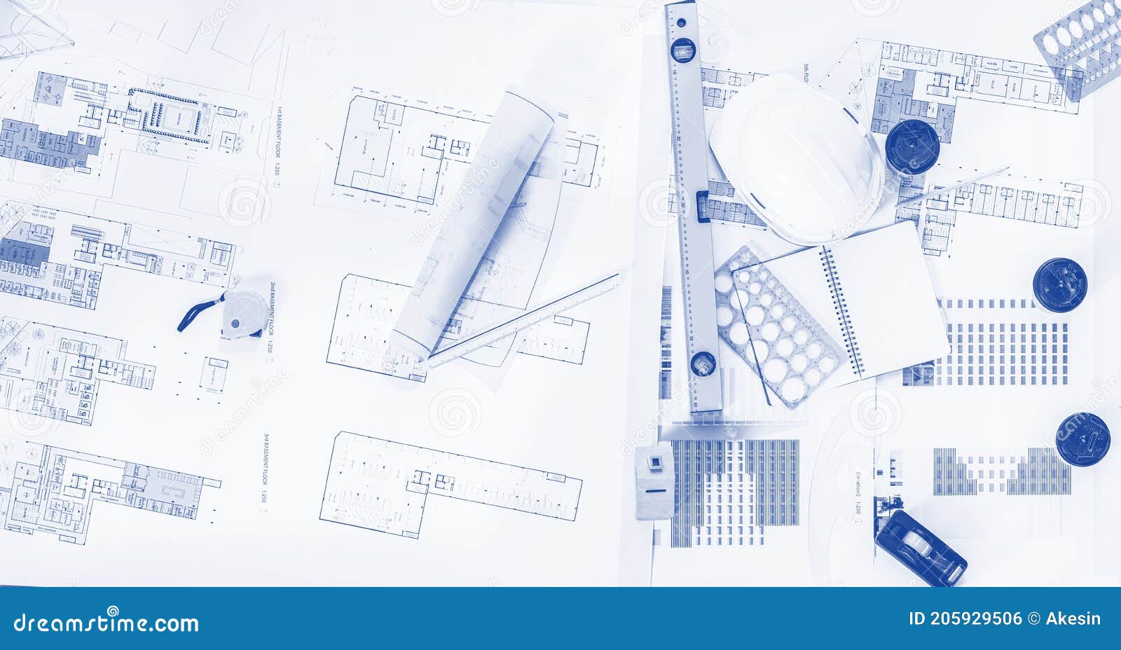 Architecture Design Project Floor Paln and Blueprint with Architect ...