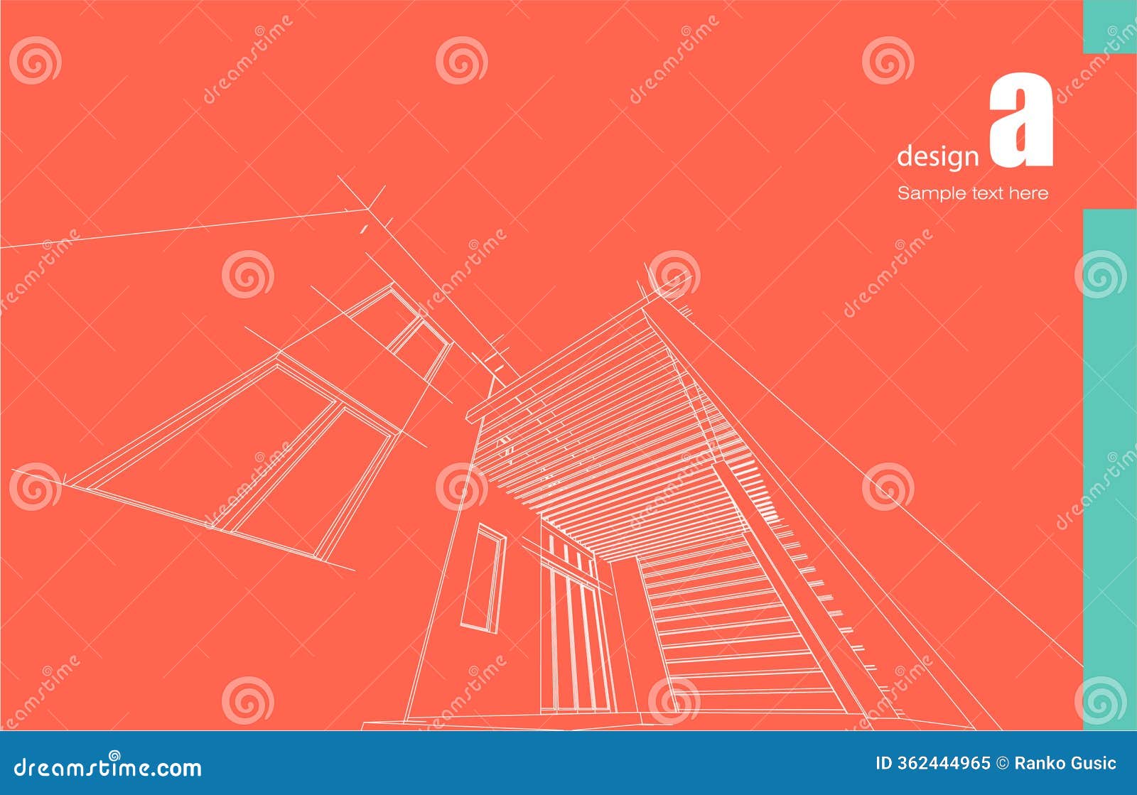 Architecture Design of Residence and Public Buildings. Side and Layout ...