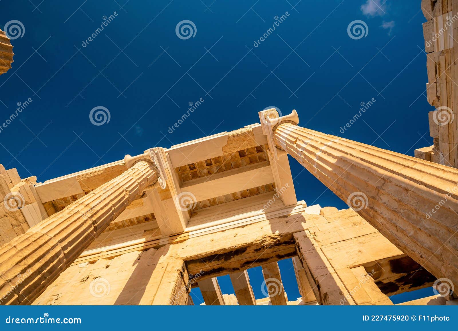 Architecture Detail of Ancient Building in Acropolis, Athens Stock ...