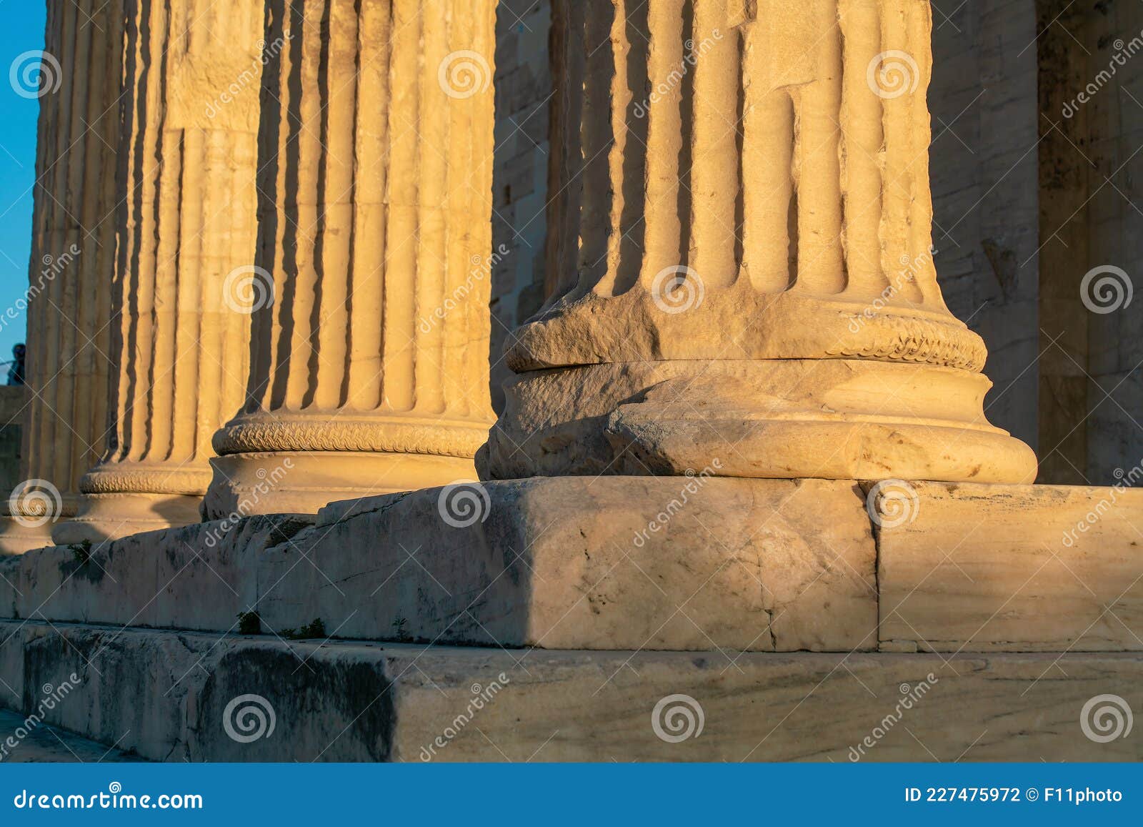 Architecture Detail of Ancient Building in Acropolis, Athens Stock ...