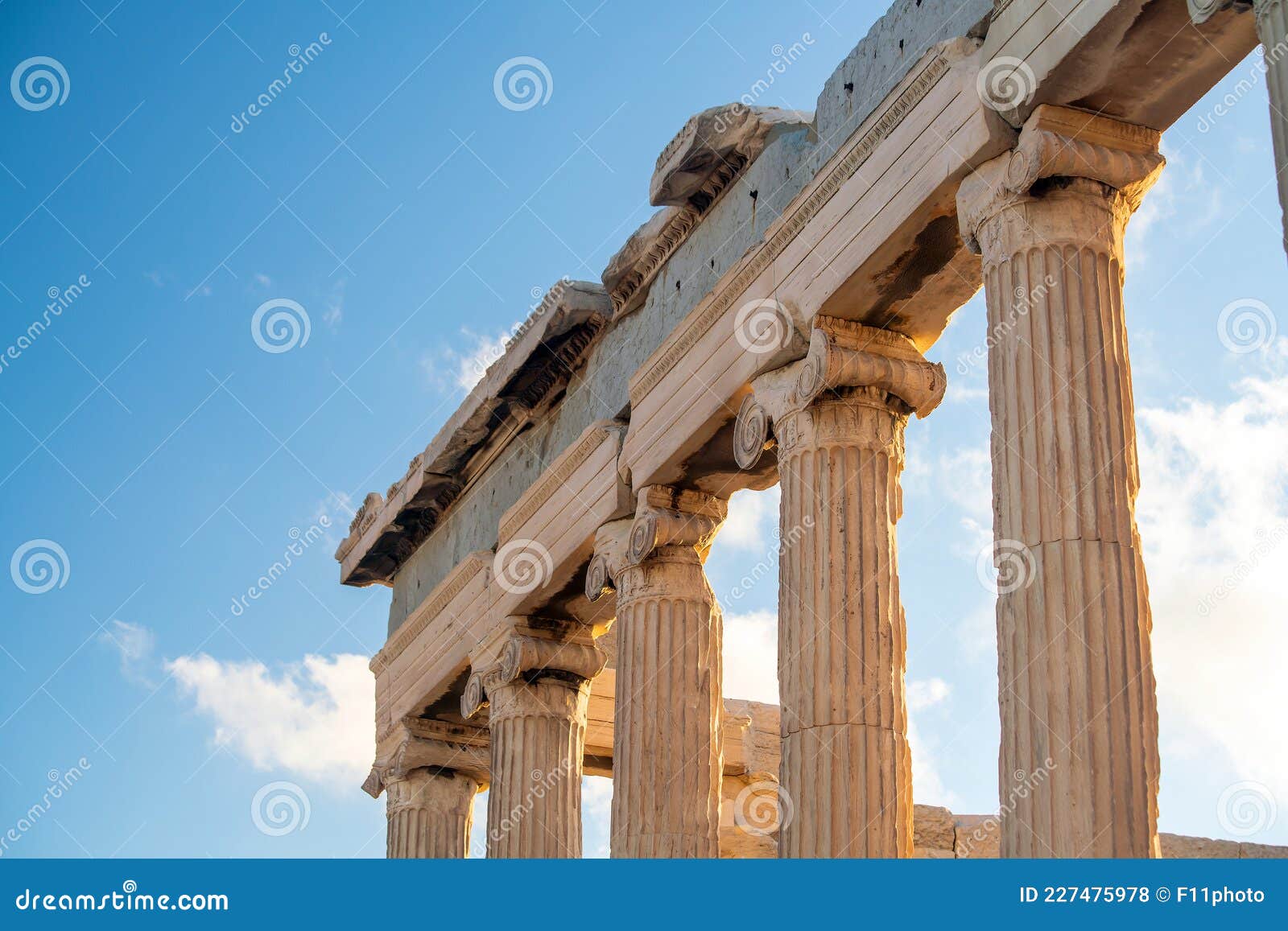 Architecture Detail of Ancient Building in Acropolis, Athens Stock ...