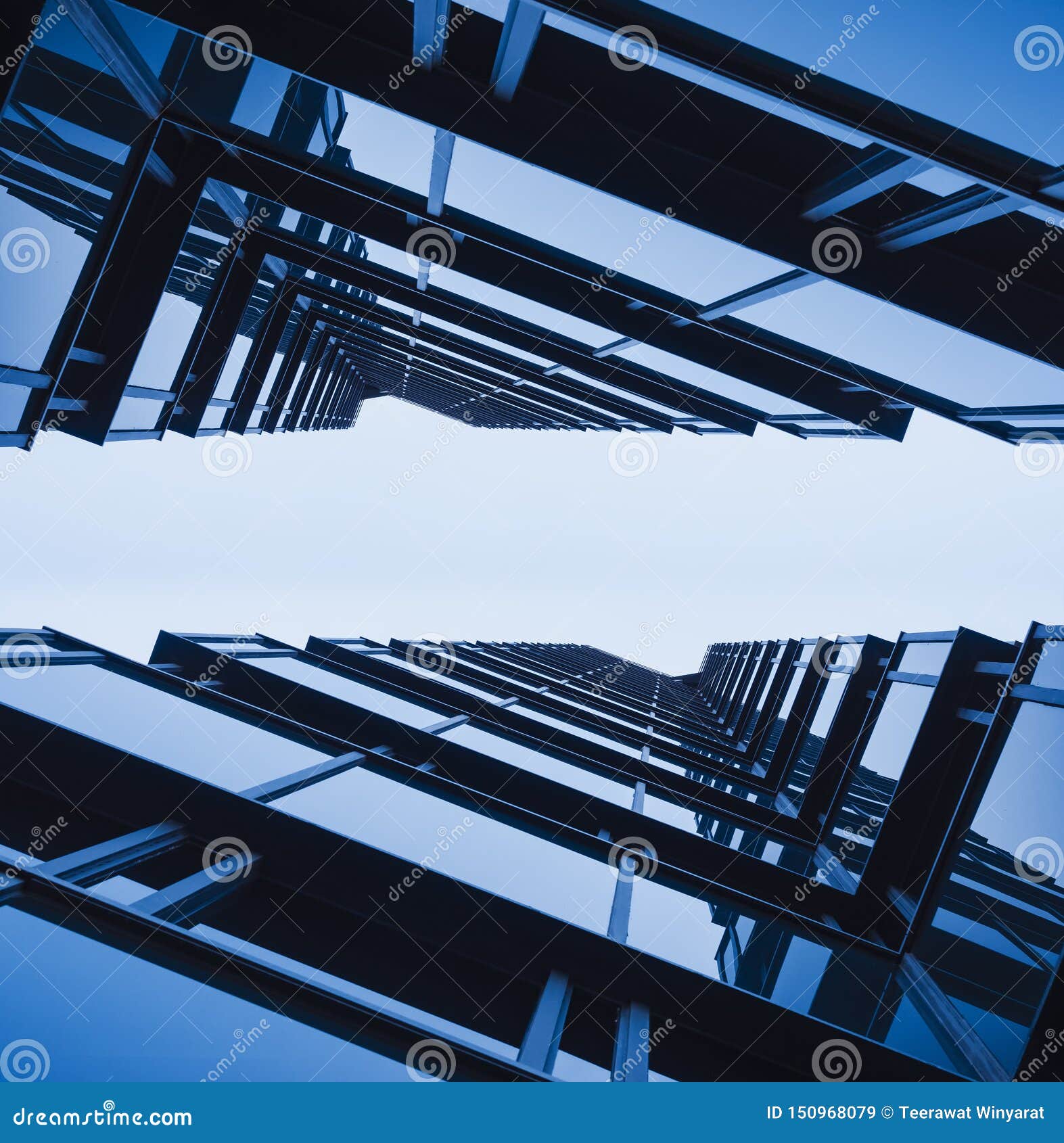 Architecture Detail Glass Facade Reflection Modern Building Exterior ...