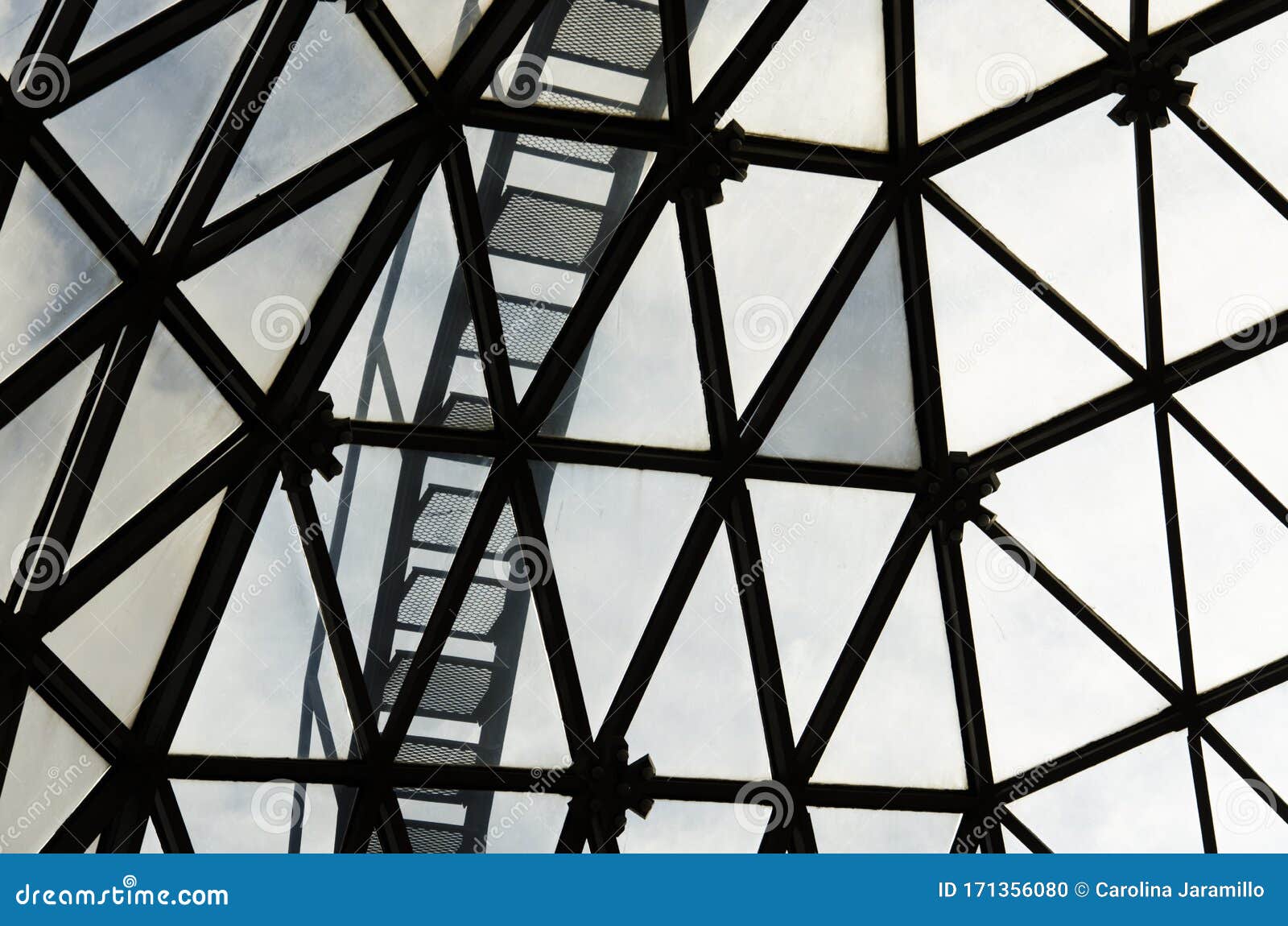 Translucent Triangles: Detail of Glazed Dome Stock Photo - Image of ...