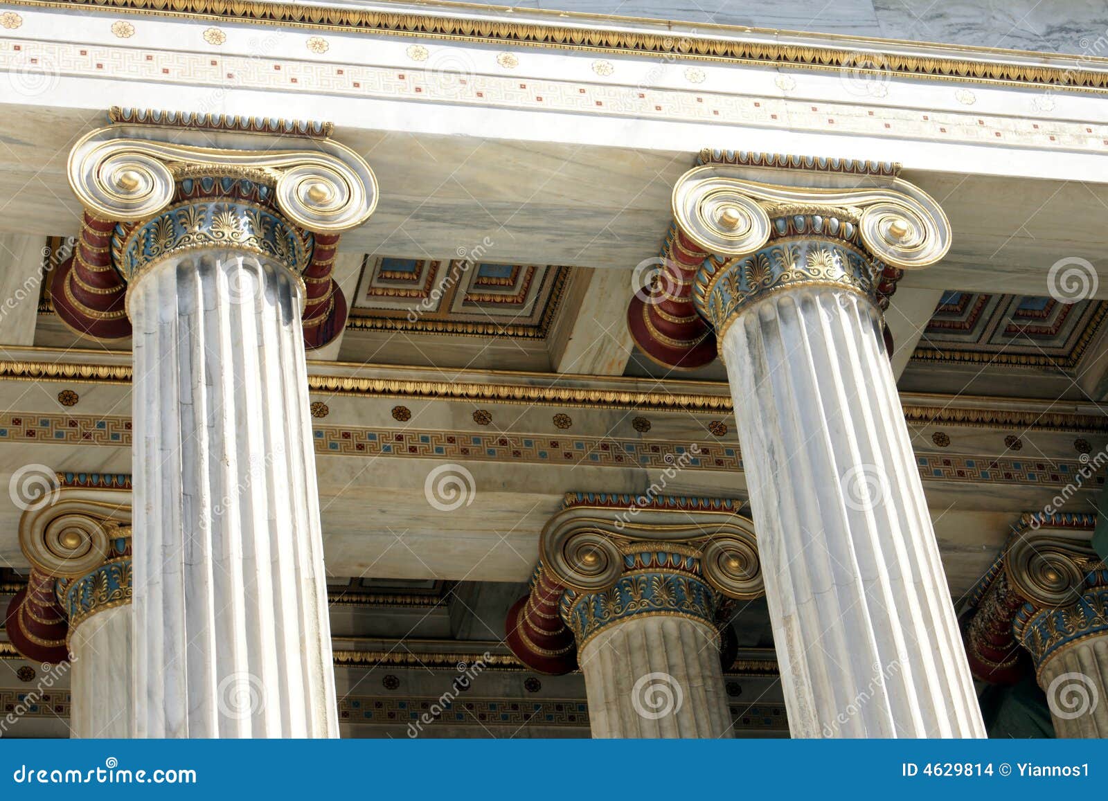 Architecture Detail from Greece Stock Photo - Image of athena ...